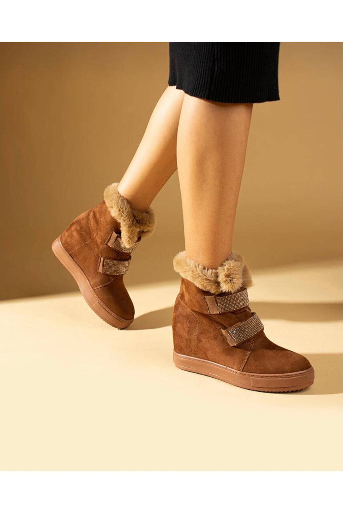 Brs GİZLİ TABAN SÜET TAŞLI BOT Fiyatı, Yorumları - Trendyol