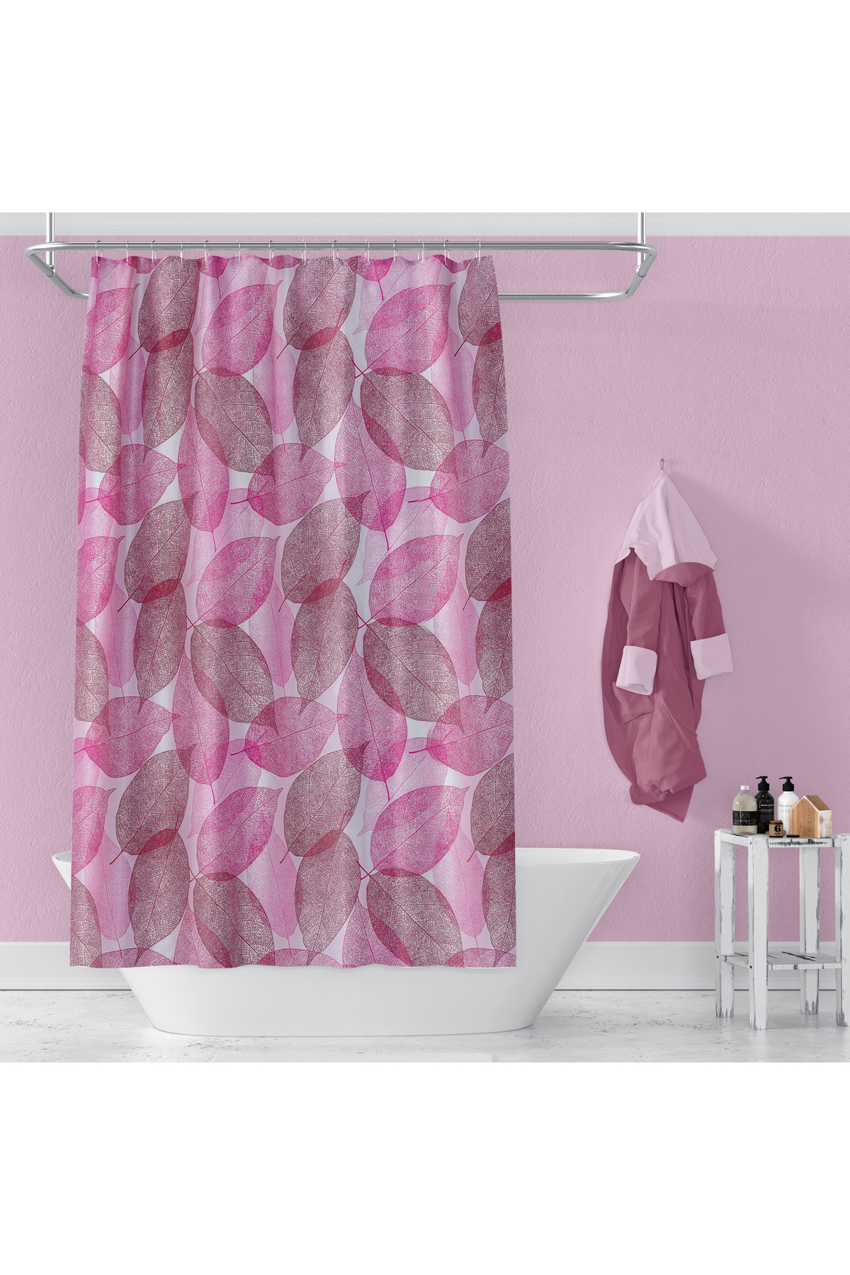 Zethome Banyo Perdesi 3110 2x100x200, Perde Borusu Askı Aparatı Köşe ...