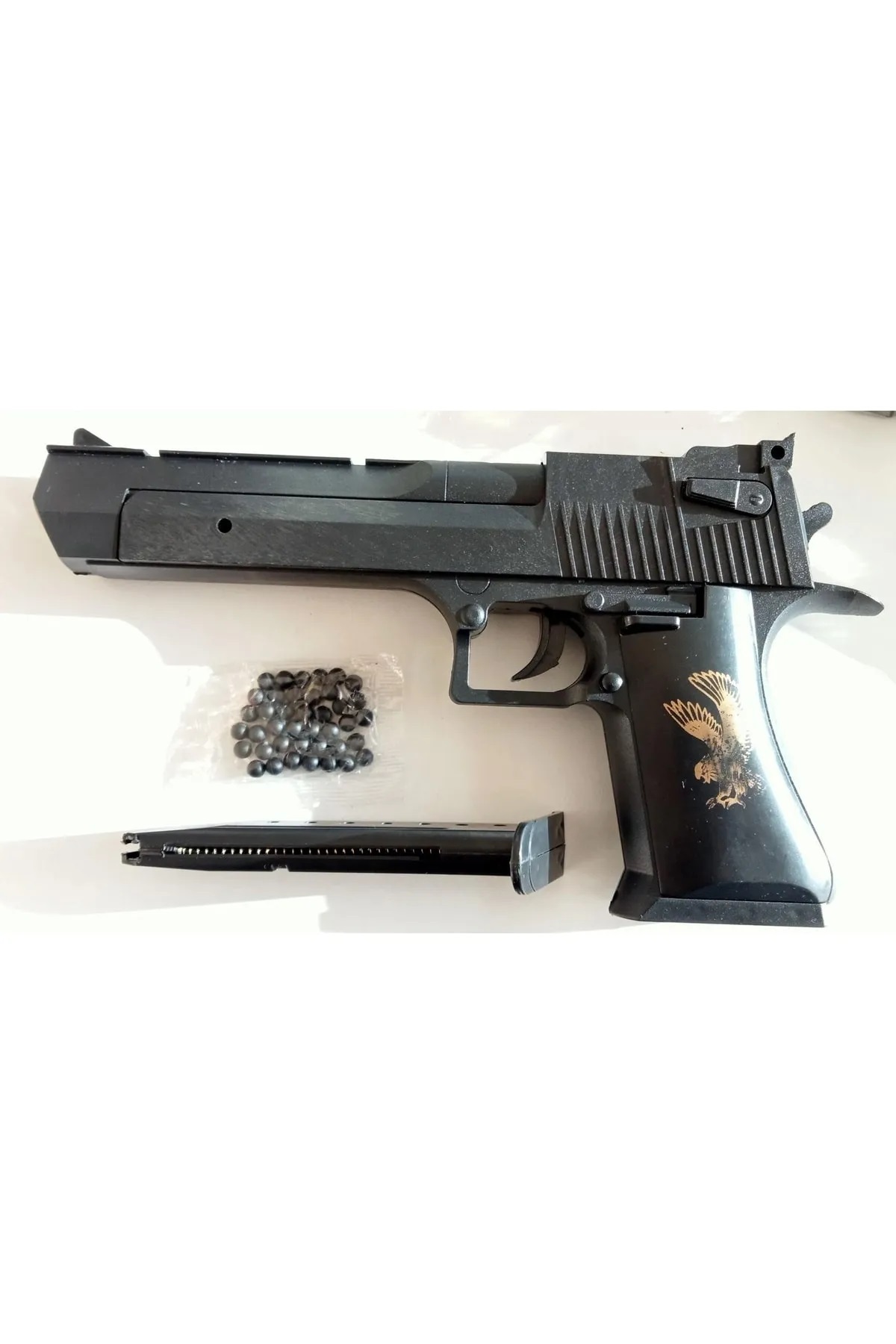 Shem Büyük Boy 30x15 Cm Şarjörlü Boncuk Atan Tabanca Boncuklu Plastik Silah +5 PAKET BONCUK ...