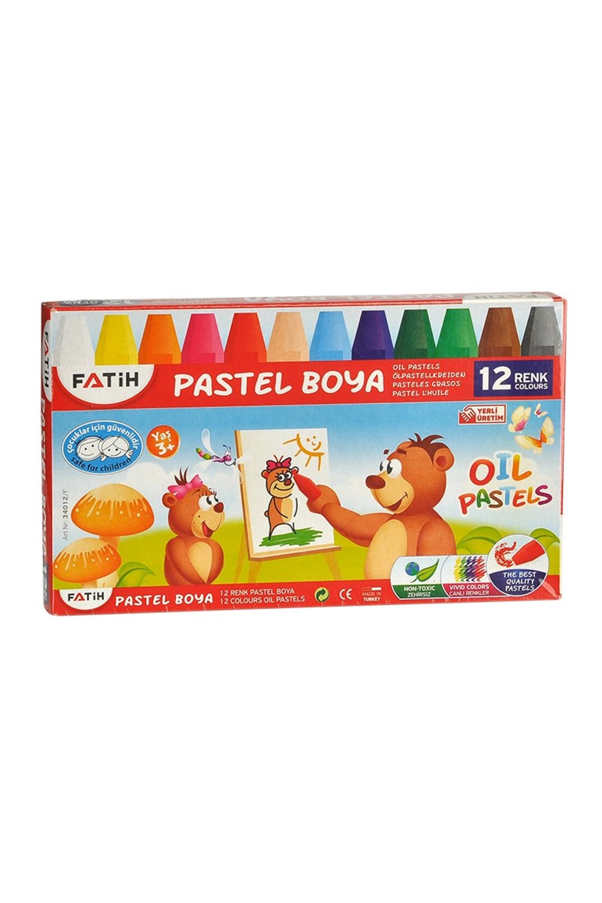 Fatih Pastel Boya 12 Renk Karton Kutu Fiyatı, Yorumları - Trendyol