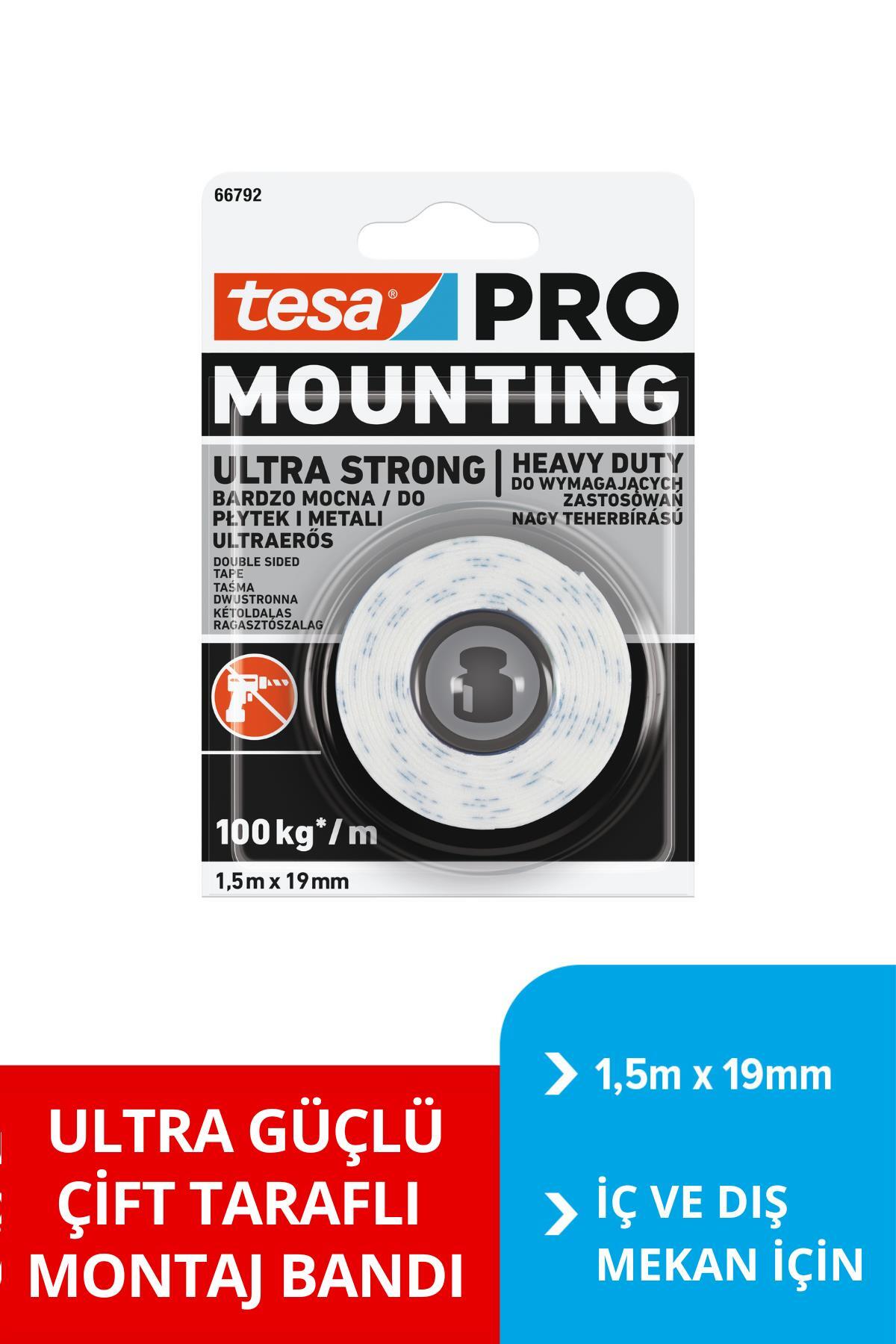 Tesa Çift Taraflı Montaj Bandı - tesa PRO 66792 Ultra Güçlü İç Mekan ...