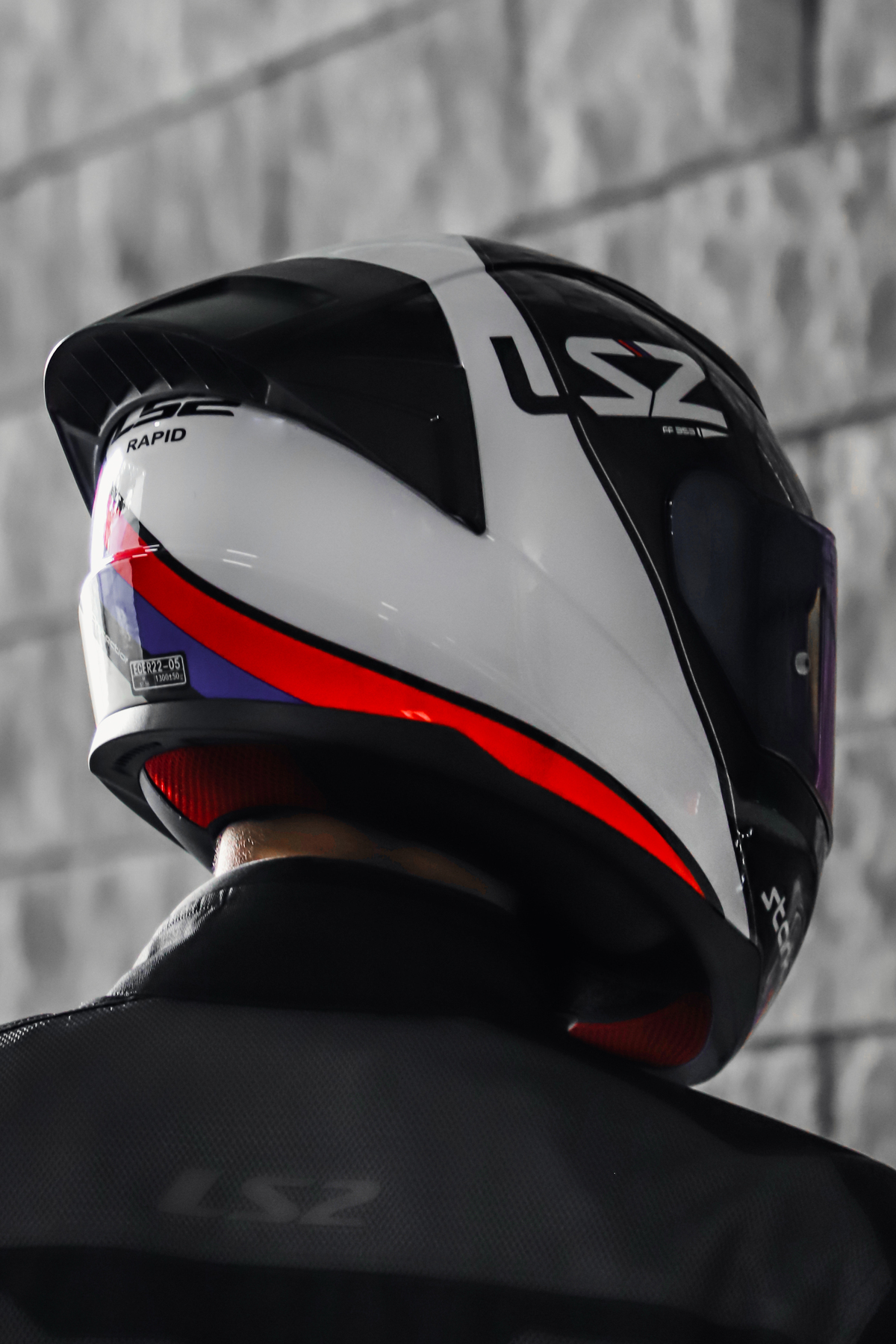 LS2 RAPID RACE STARK BEYAZ-KIRMIZI-MAVİ KASK - Fiyatı, Yorumları