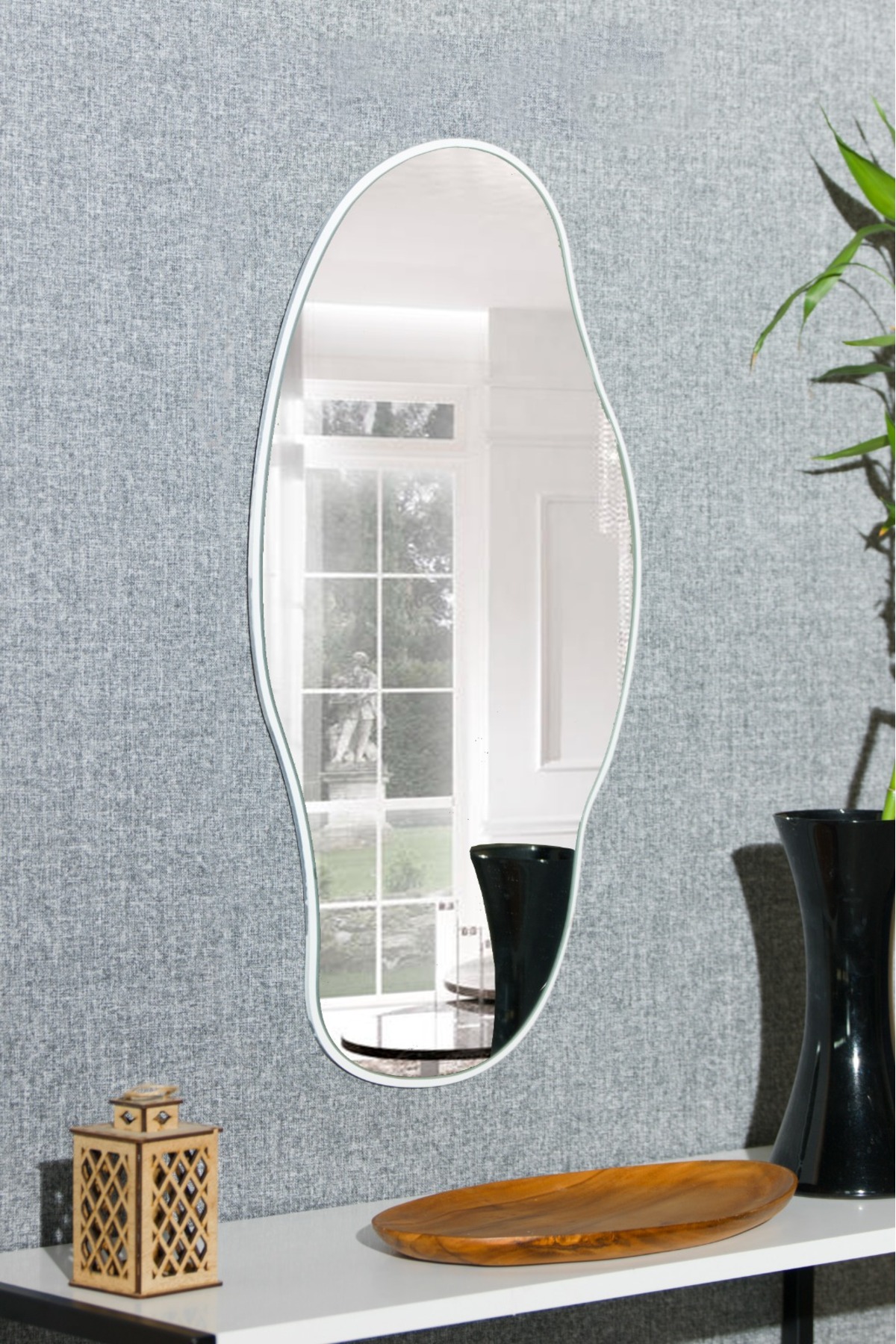 CG HOME Asimetrik75x40 Konsol, Dresuar, Tuvalet Aynası Beyaz. 1.kalite Şişecam Ayna Fiyatı ...