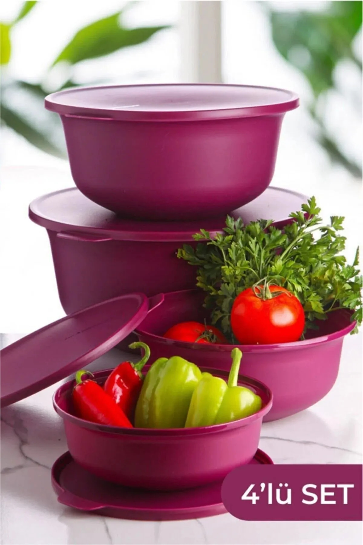 Rotanev Tupy 4 Boy Kapaklı Çok Amaçlı Saklama Kabı Seti 4'lü Mor Fiyatı ...