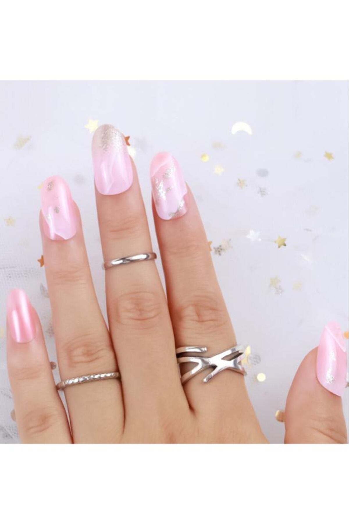 ruby face Kısa Badem Kendinden Yapışkanlı 12'li Takma Tırnak SetiFiyatı ...