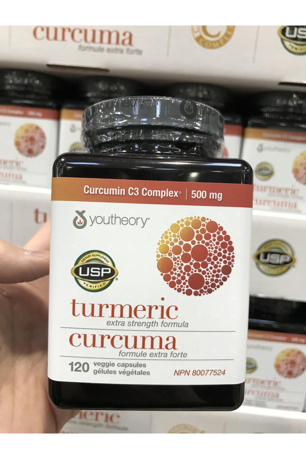 Youtheory Turmeric Curcumin C3 Complex -500 Mg- 120 Kapsül- Extra Güçlü ...