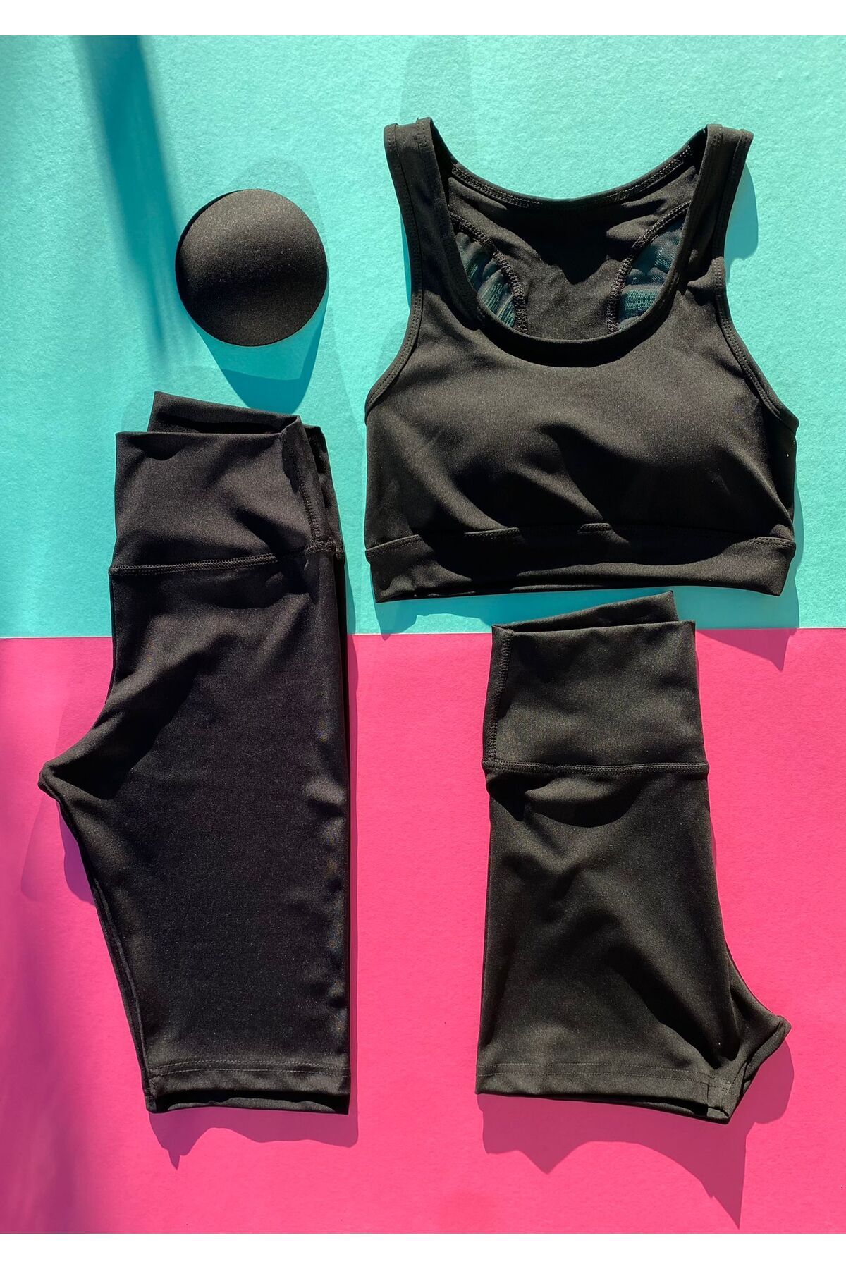 Freya Boutique Dalgıç Kumaş Ikili Tayt Takımı Ve Pedli Büstiyer ...