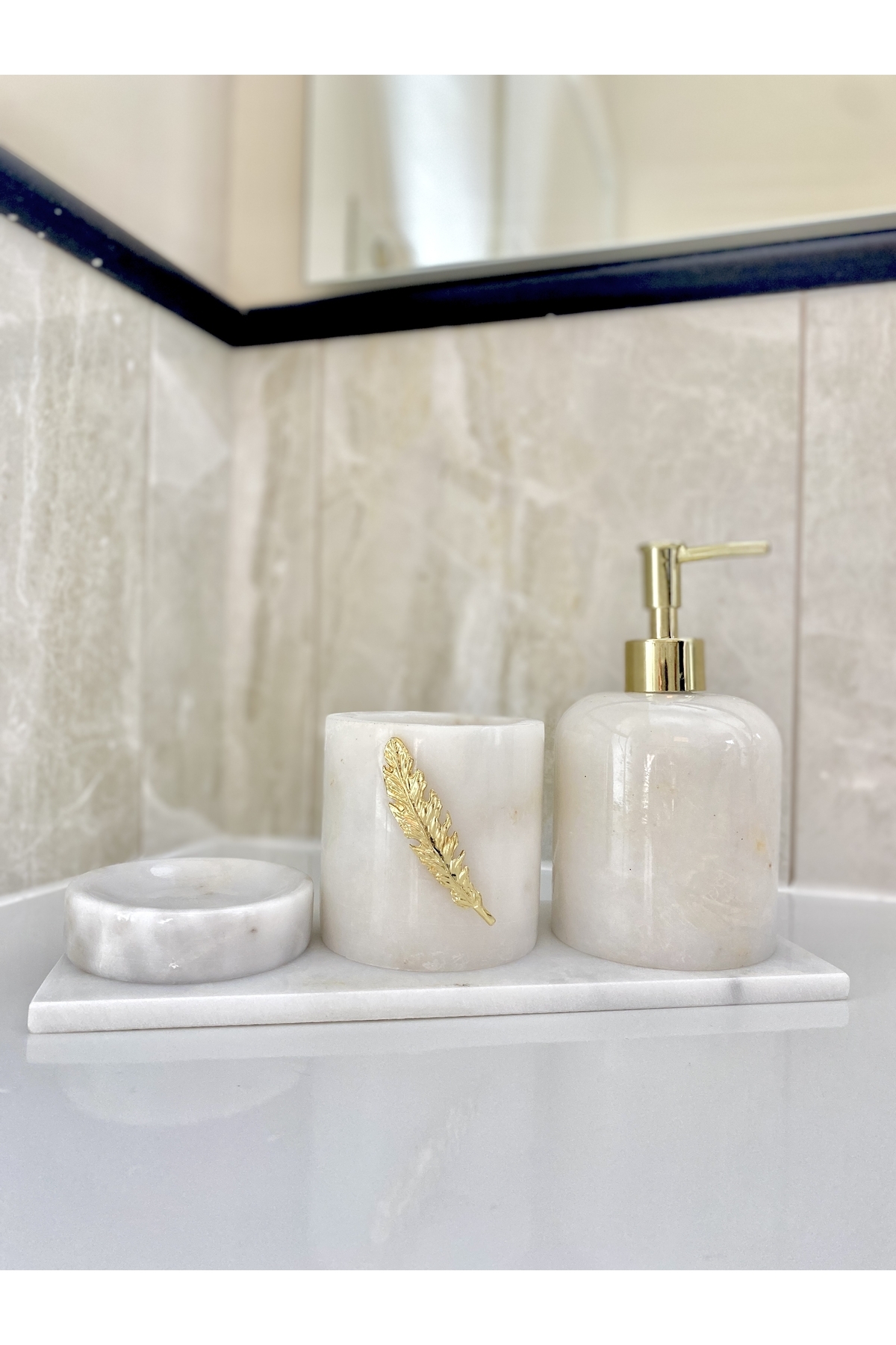 THK STORE Mermer 4'lü Figürlü Banyo Seti Fiyatı, Yorumları - Trendyol