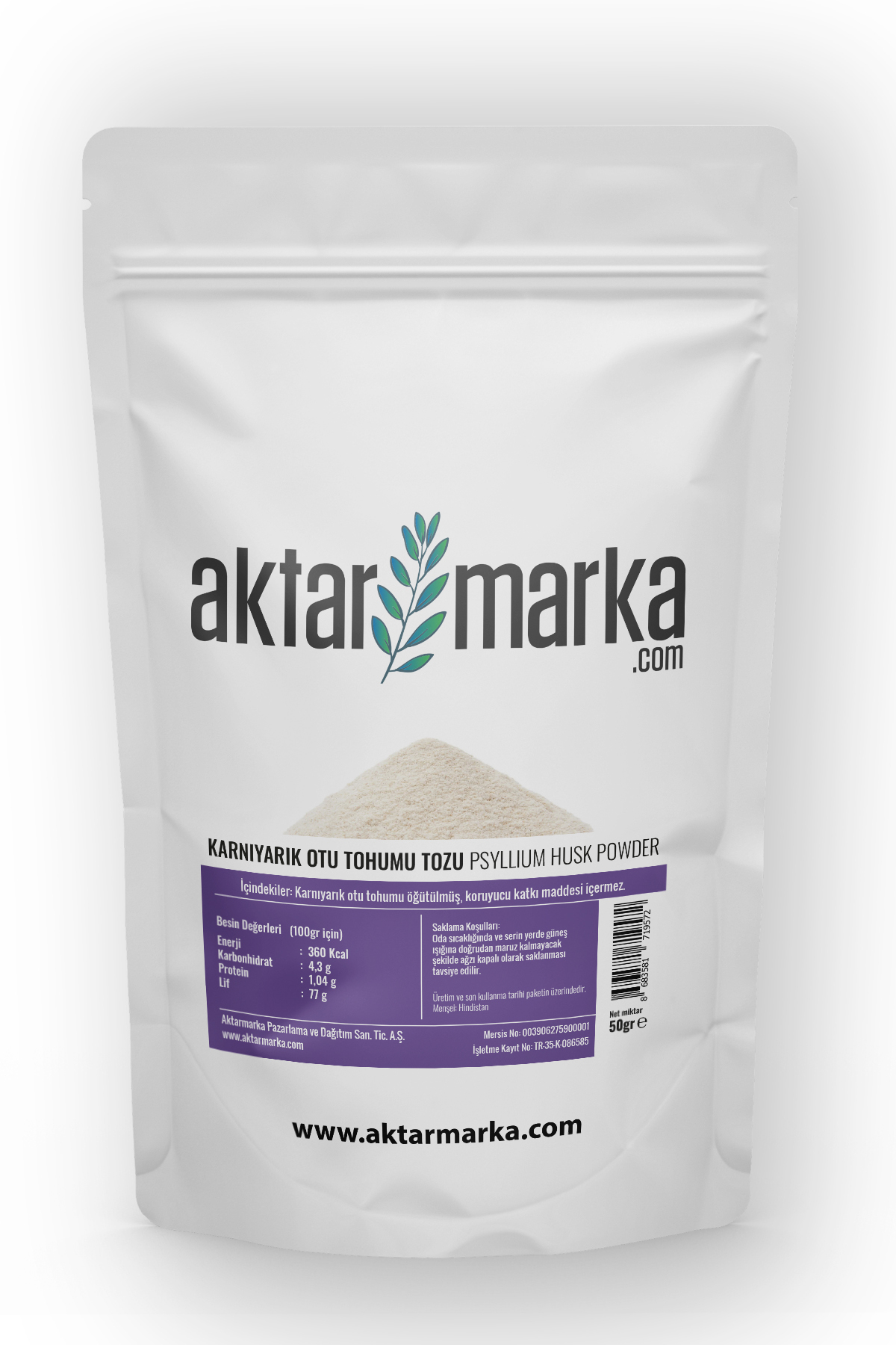Aktarmarka Karnıyarık Otu Tohumu Tozu Psyllium Husk Powder 50 gr Fiyatı ...
