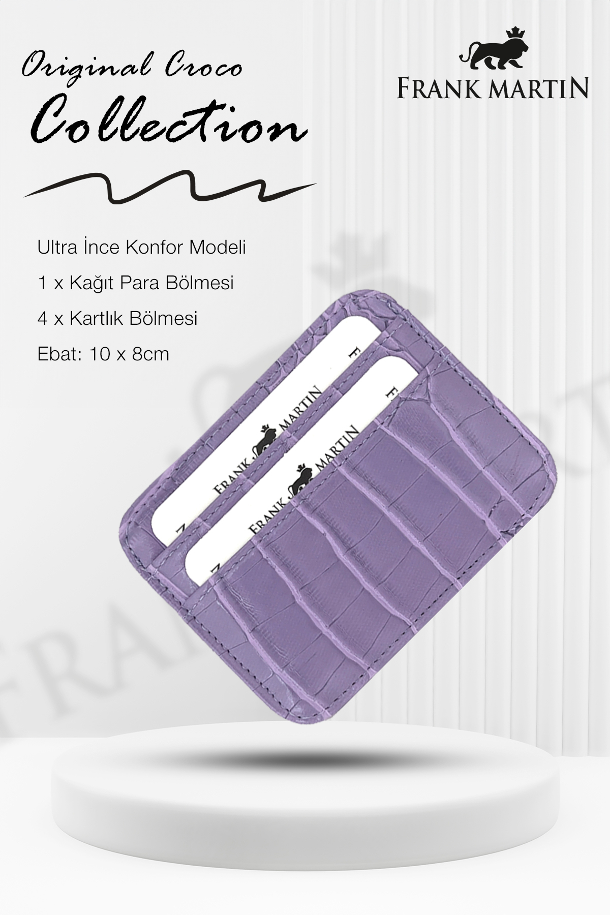 Frank Martin Orijinal Kutulu Para Bölmeli Croco Deri Ince Kredi Kartı ...
