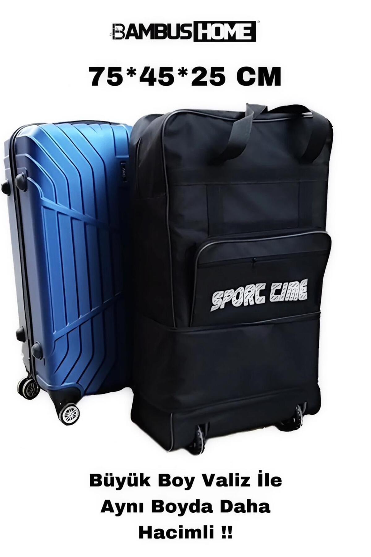 Bambus Home Genişleyebilir Körüklü 5 Tekerlekli Büyük Boy Hurç Çeyiz ...