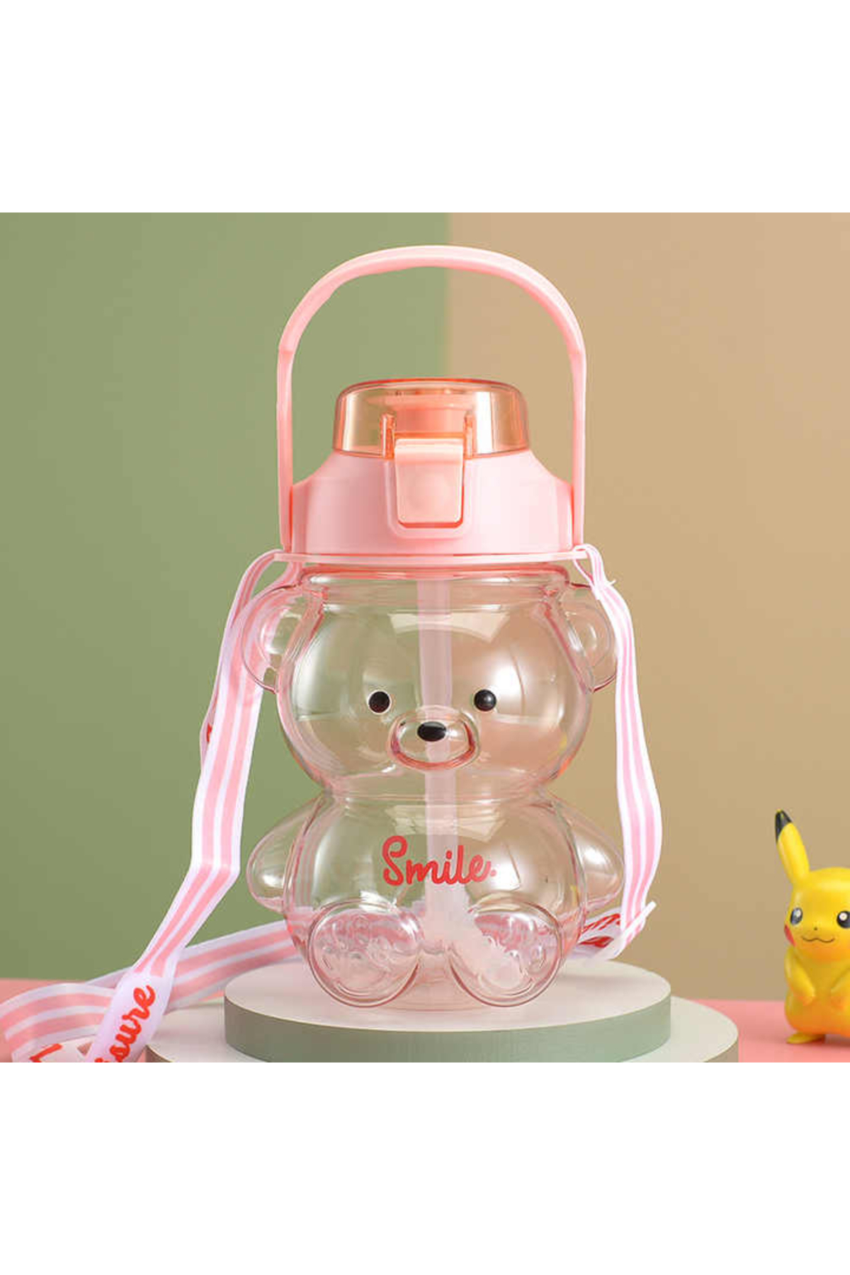 Genel Markalar Smile Ayıcıklı 1 L Matara Su Şişesi Bpa Free Suluk Ayi ...