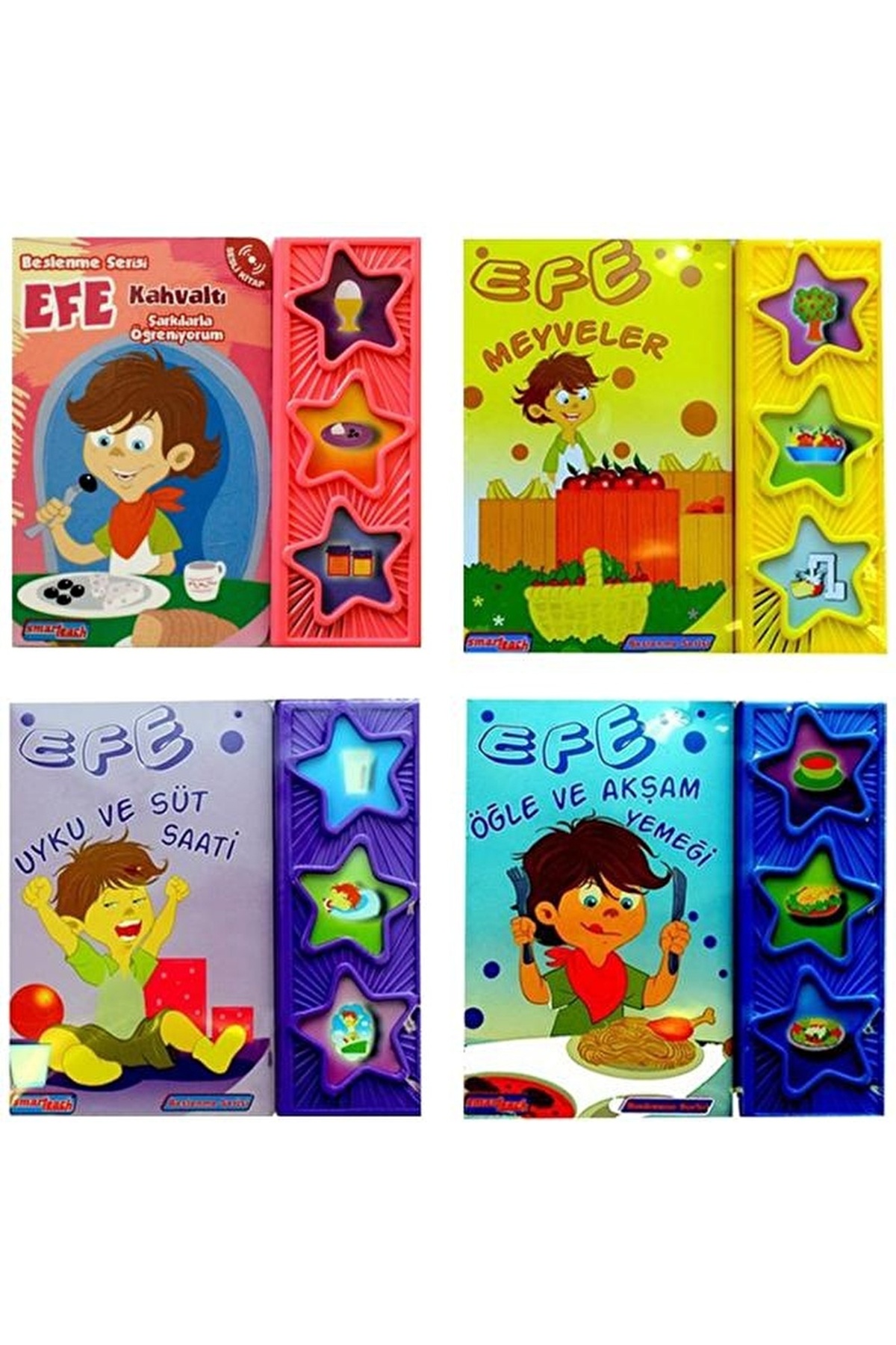 Smarteach Efe Serisi Eğitici Sesli Kitaplar (4 Kitap) - Kolektif Fiyatı ...