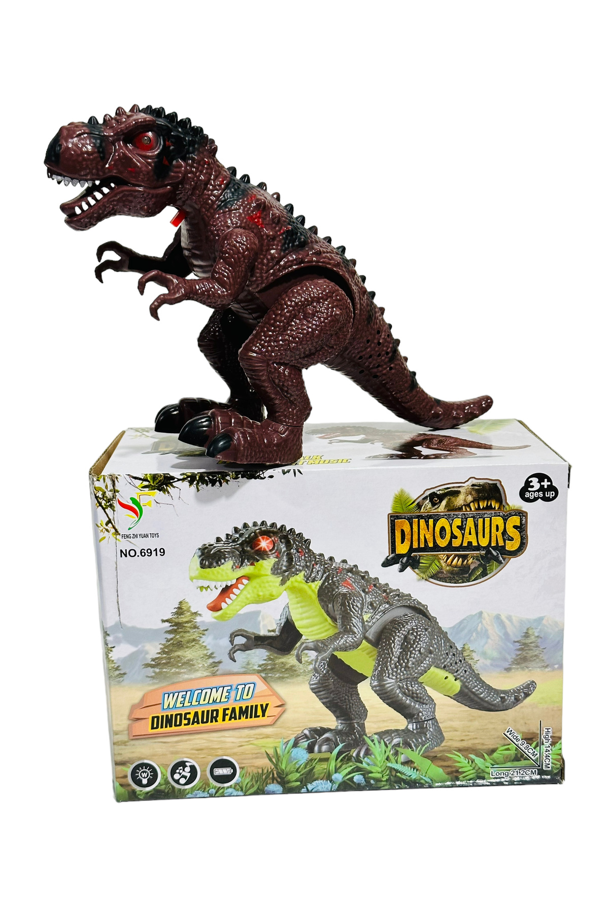 tmtoysandmore dinazor t-rex oyuncak ışıklı sesli yürüyen model 15x24 cm ...
