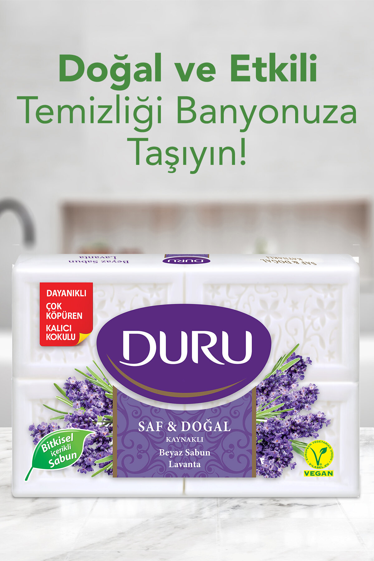 Duru Saf & Doğal Kaynaklı Lavanta 16 Adet Beyaz Kalıp Sabun 4x600gr Fiyatı, Yorumları - Trendyol
