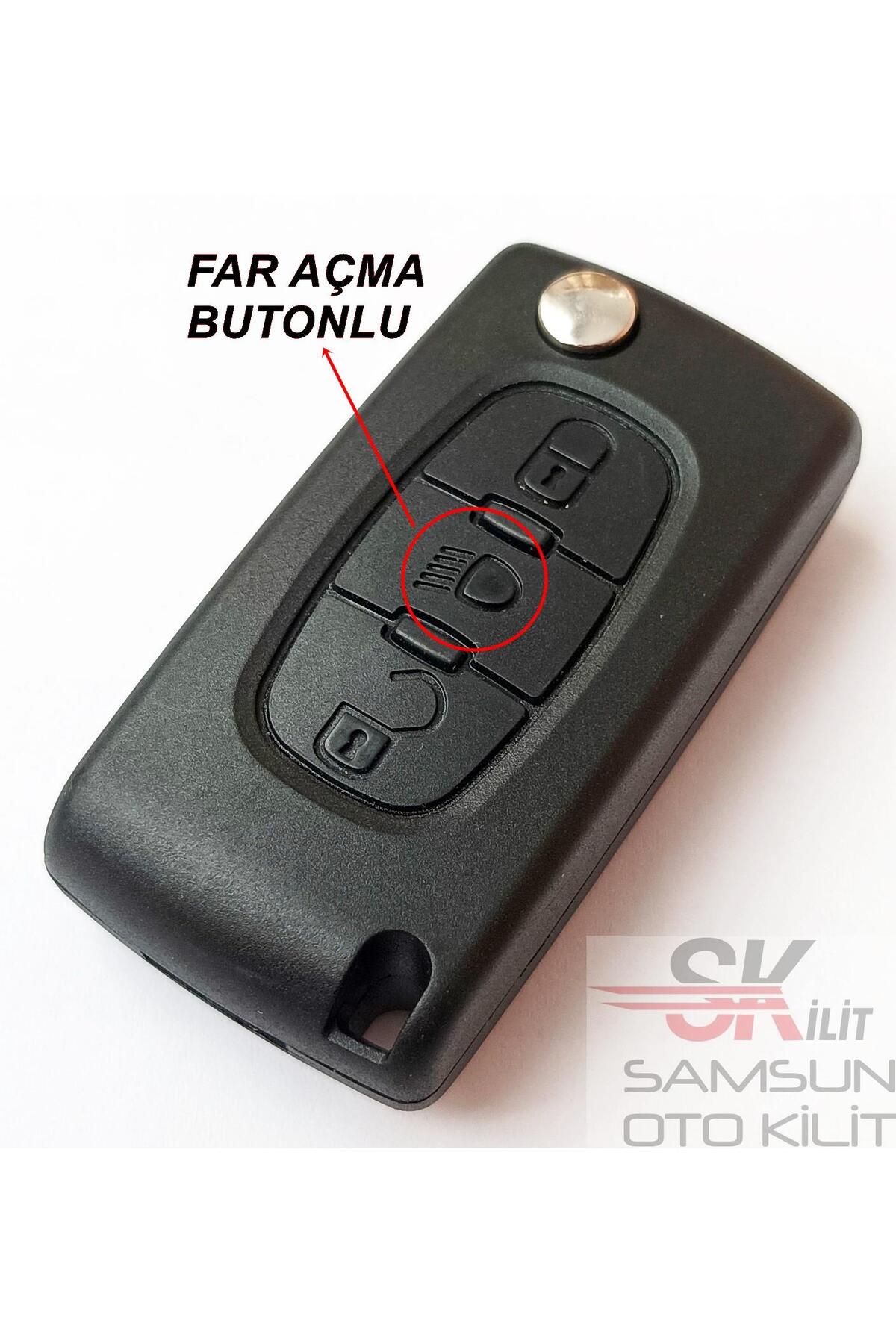 skilit samsun oto kilit Citroen Berlingo C3 C4 C5 3 Tuşlu Kumanda Kabı ...
