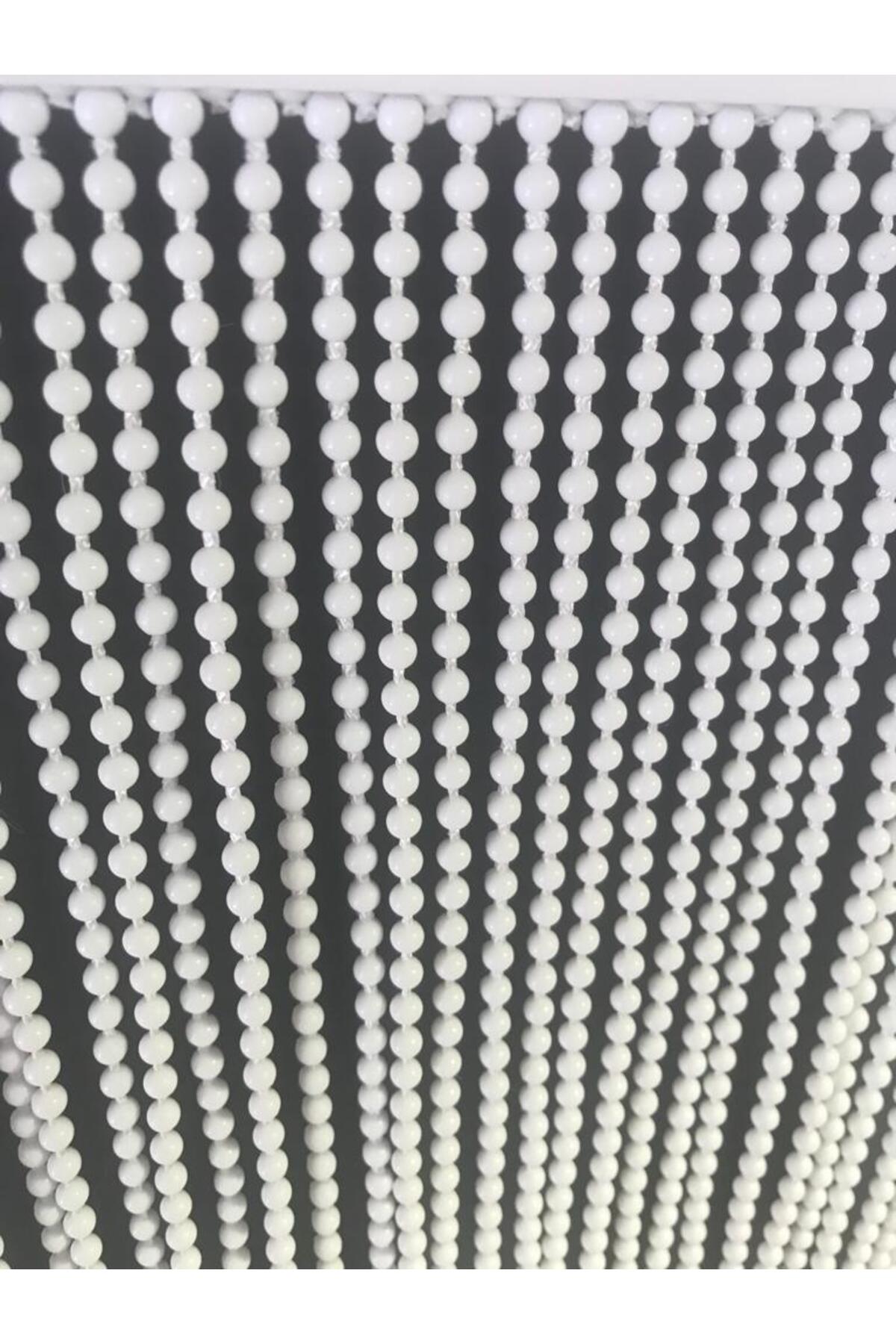 özdeğer home 75x180 Beyaz5mm Aralık Beyaz Zincir Kapı Perdesi Boncuk ...