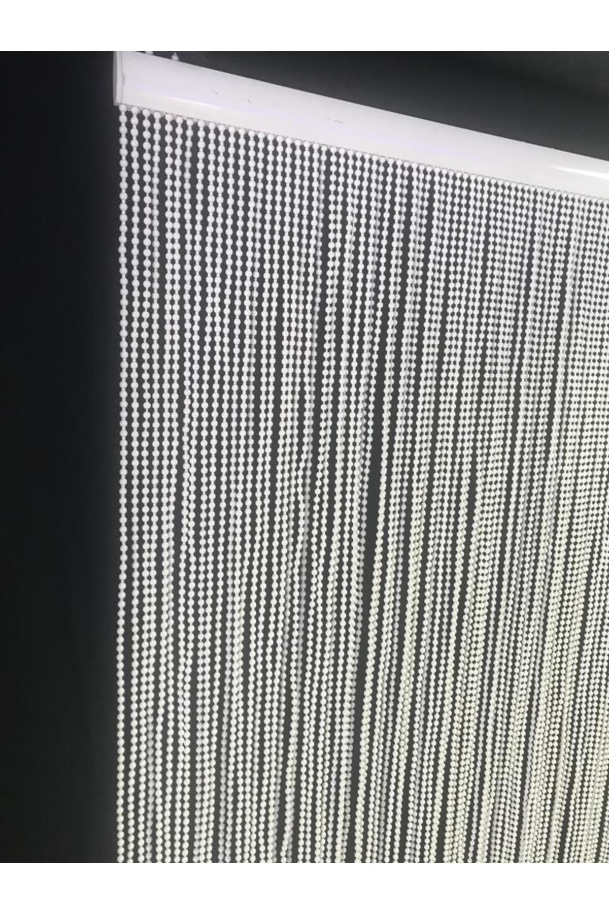 özdeğer home 75x180 Beyaz5mm Aralık Beyaz Zincir Kapı Perdesi Boncuk ...