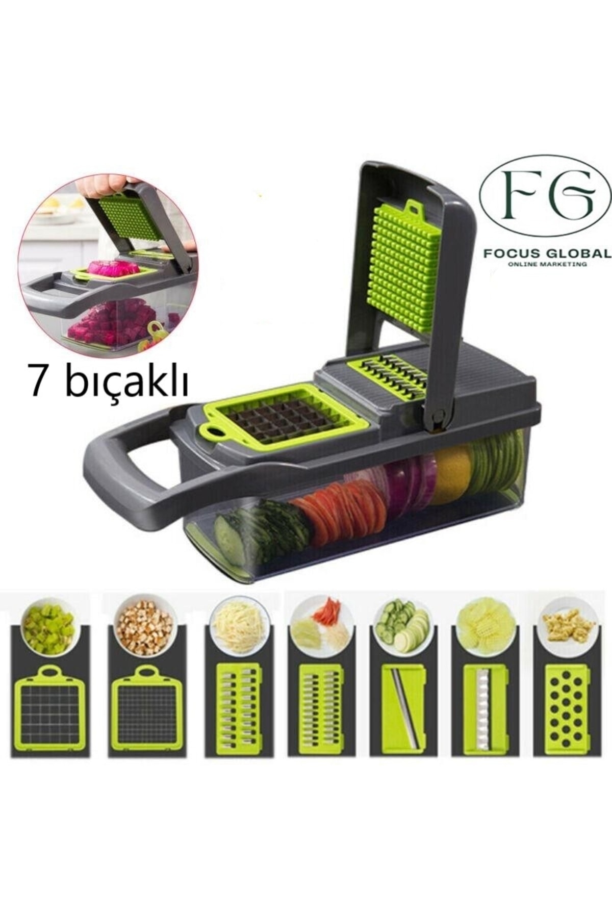 BAYSA Nicer Dicer Cutter Plus Pratik Sebze Doğrayıcı Rende Practical ...