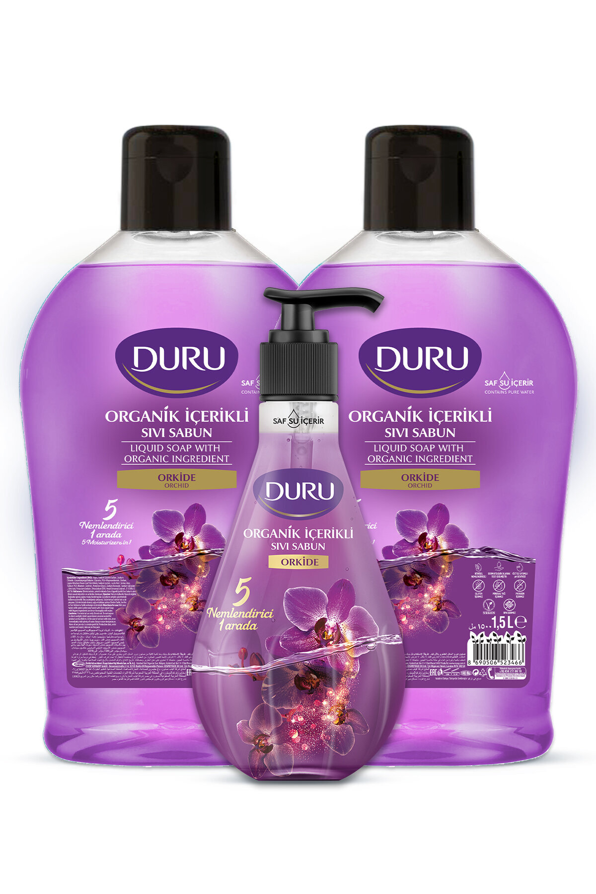 Duru Orkide Organik Içerikli Sıvı Sabun 1,5 1,5 500ml Fiyatı, Yorumları ...