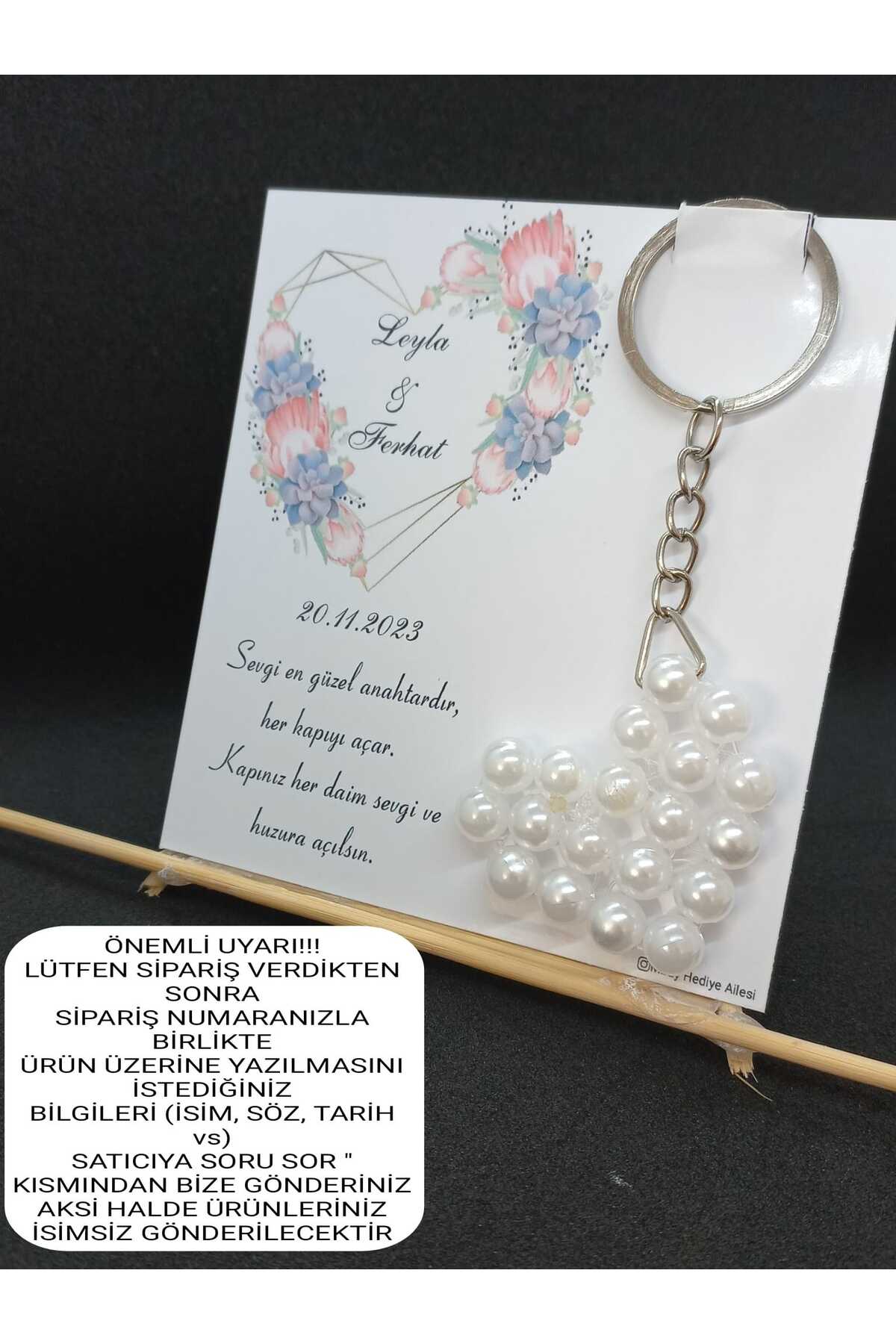 miray hediye ailesi İnci Kalp Anahtarlık (24 adet) Fiyatı, Yorumları ...