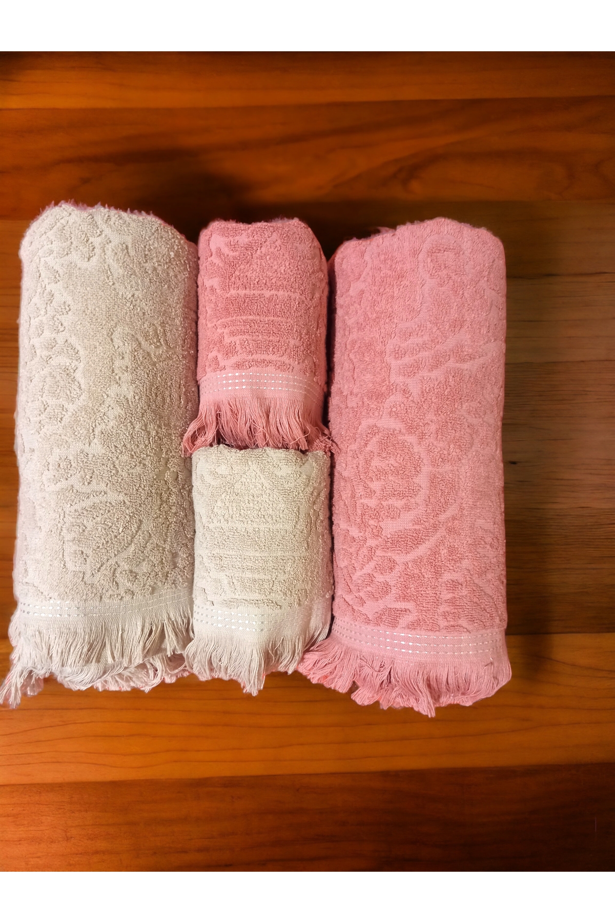 ŞENER HOME 4'lü Büyük Boy Vazo Banyo Havlusu & Hamam Seti - Vizon ...