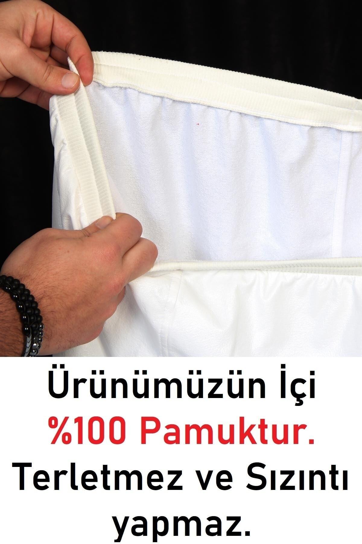 Bessmed %100 Pamuk Yıkanabilir Sıvı Su Geçirmez Ribanalı Hasta Emici ...