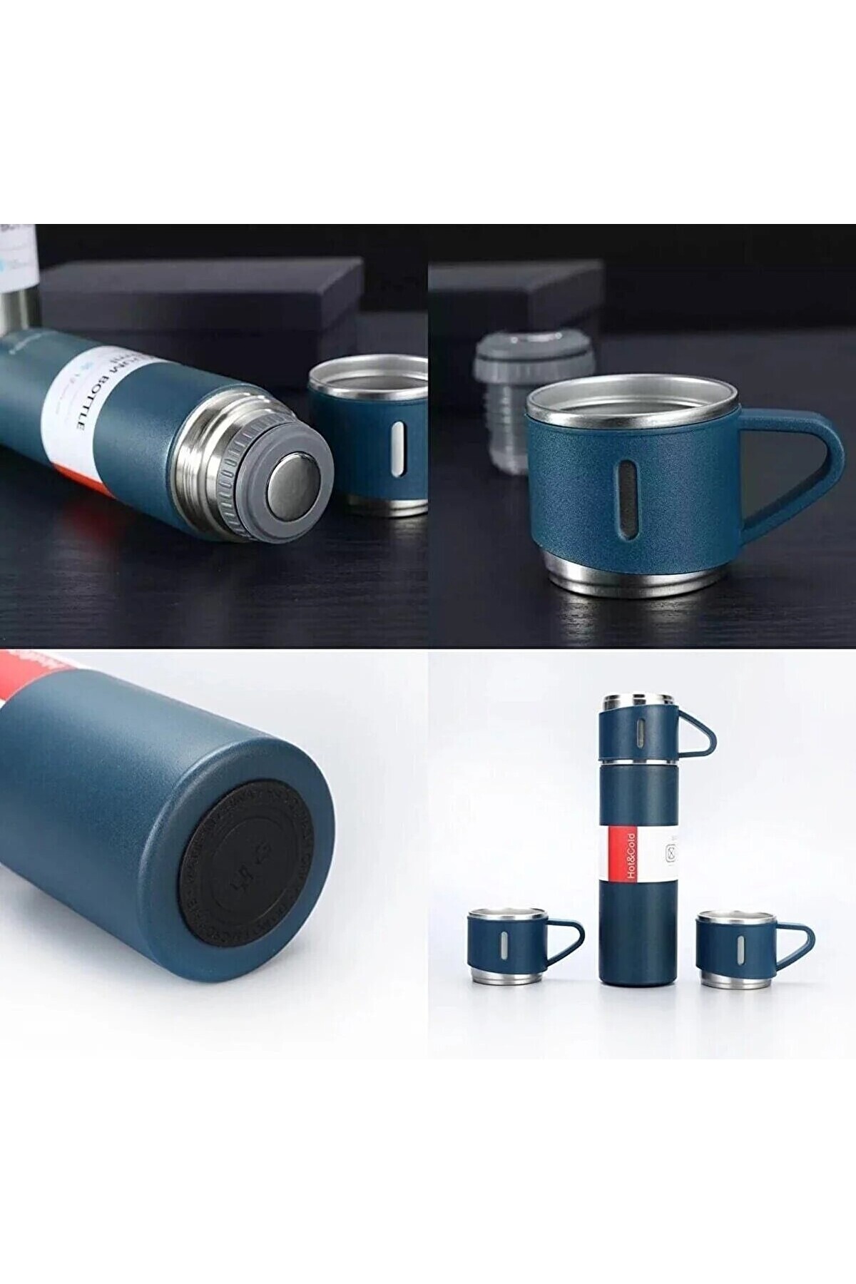 VACUUM TERMOS VAAKUM FLASK SET Vakumlu Profesyonel 500Ml 3 Fincanlı ...