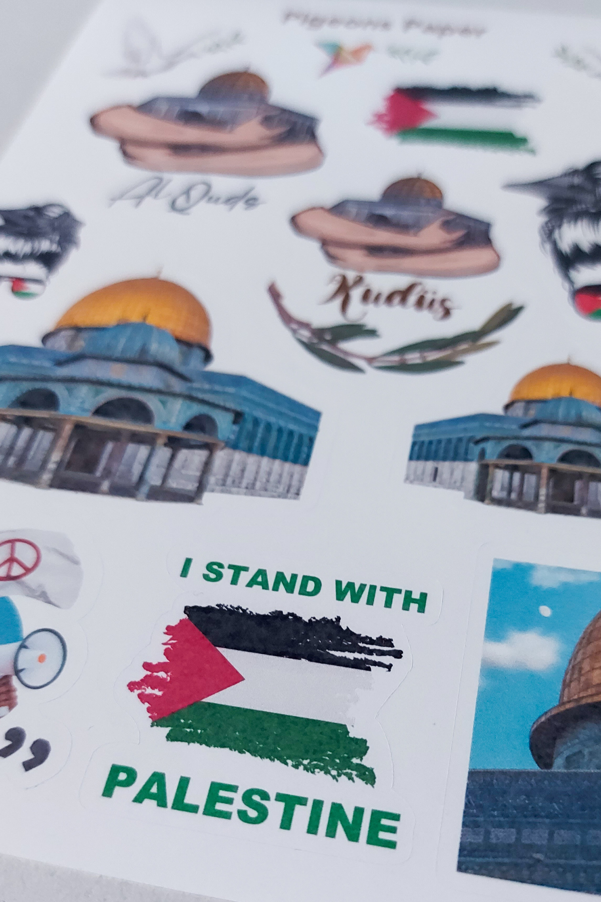 Pigeons Paper Kudüs Filistin Temalı Sticker Seti - Palestine Sticker ...