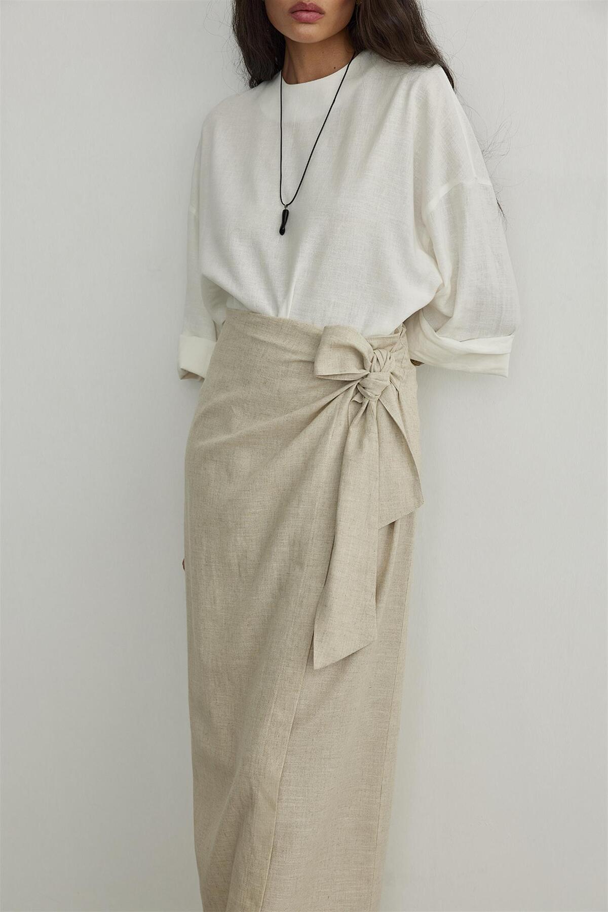 Suud Collection Natürel Noli Keten Anvelop Etek Fiyatı, Yorumları ...