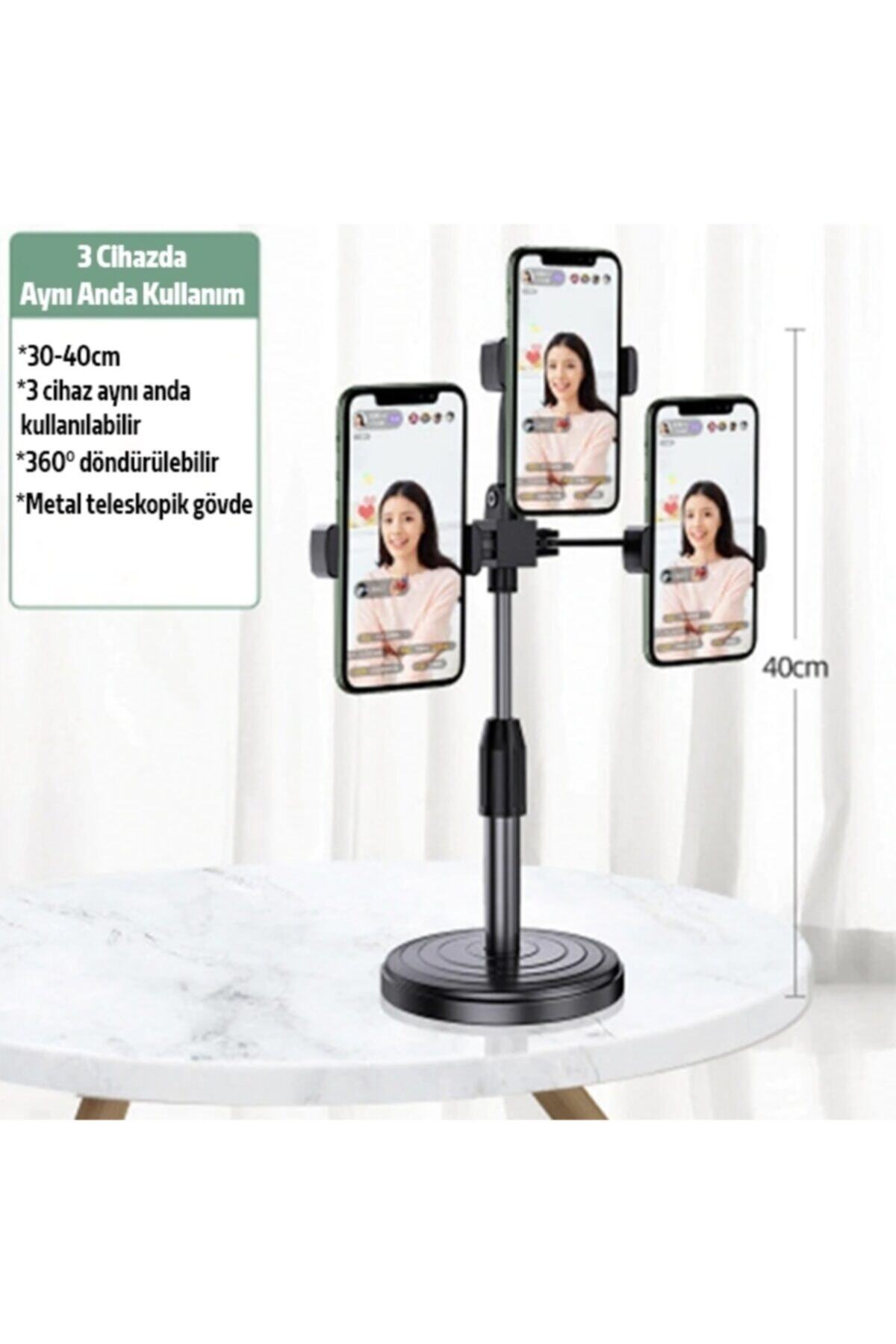 Ally Mobile Ally Tripod Üçlü Telefon Tutucu Stand Youtuber, Canlı Yayın ...