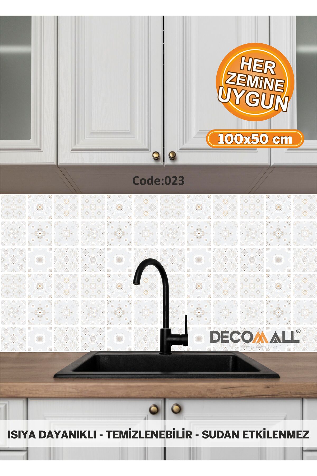 DECOMALL 23 Code YAPIŞKANLI DESENLİ FOLYO DUVAR DOLAP MUTFAK TEZGAH ...