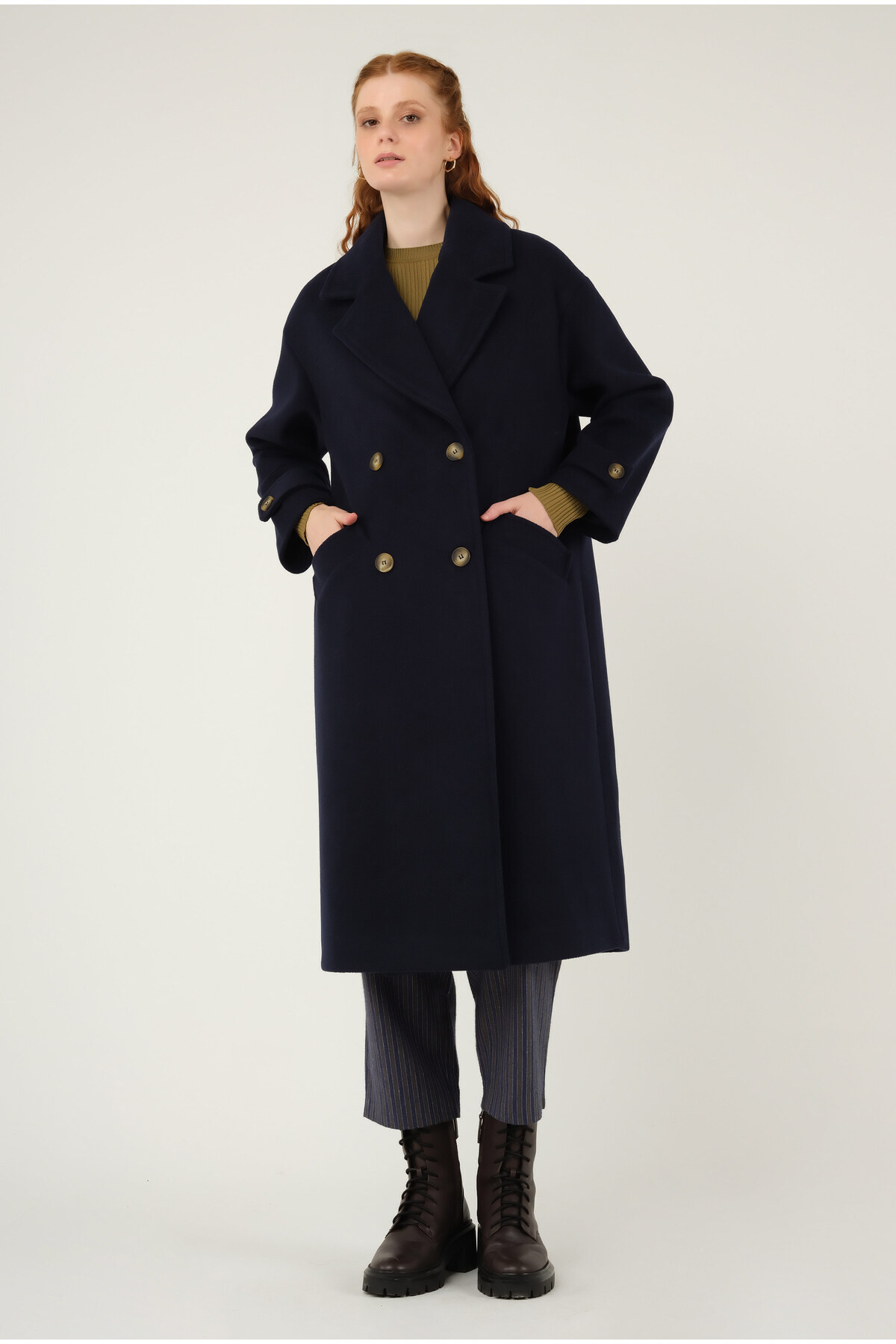 HEQA Kolu Apolet Detaylı Kaban Lacivert Fiyatı, Yorumları - Trendyol