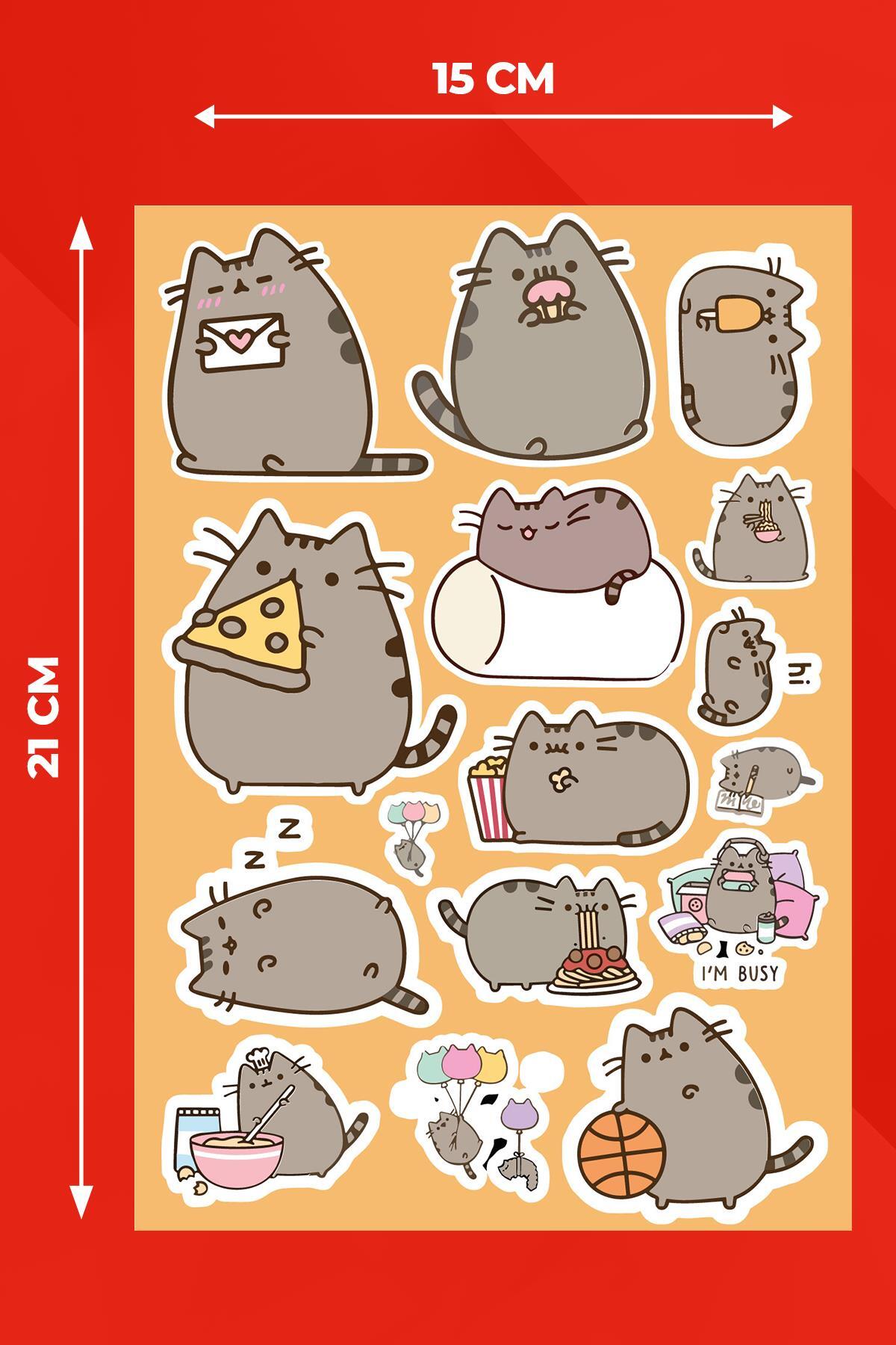 Anime Marketi Sevimli Tatlı Kedi Sticker Seti - Ajanda - Laptop ...