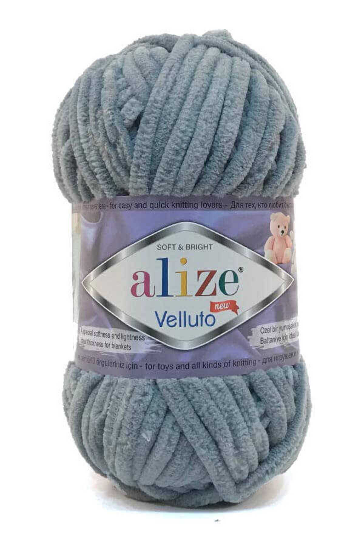 Alize Velluto Kadife Ip 100 Gr. 1 Adet 428 Orta Gri Fiyatı, Yorumları ...