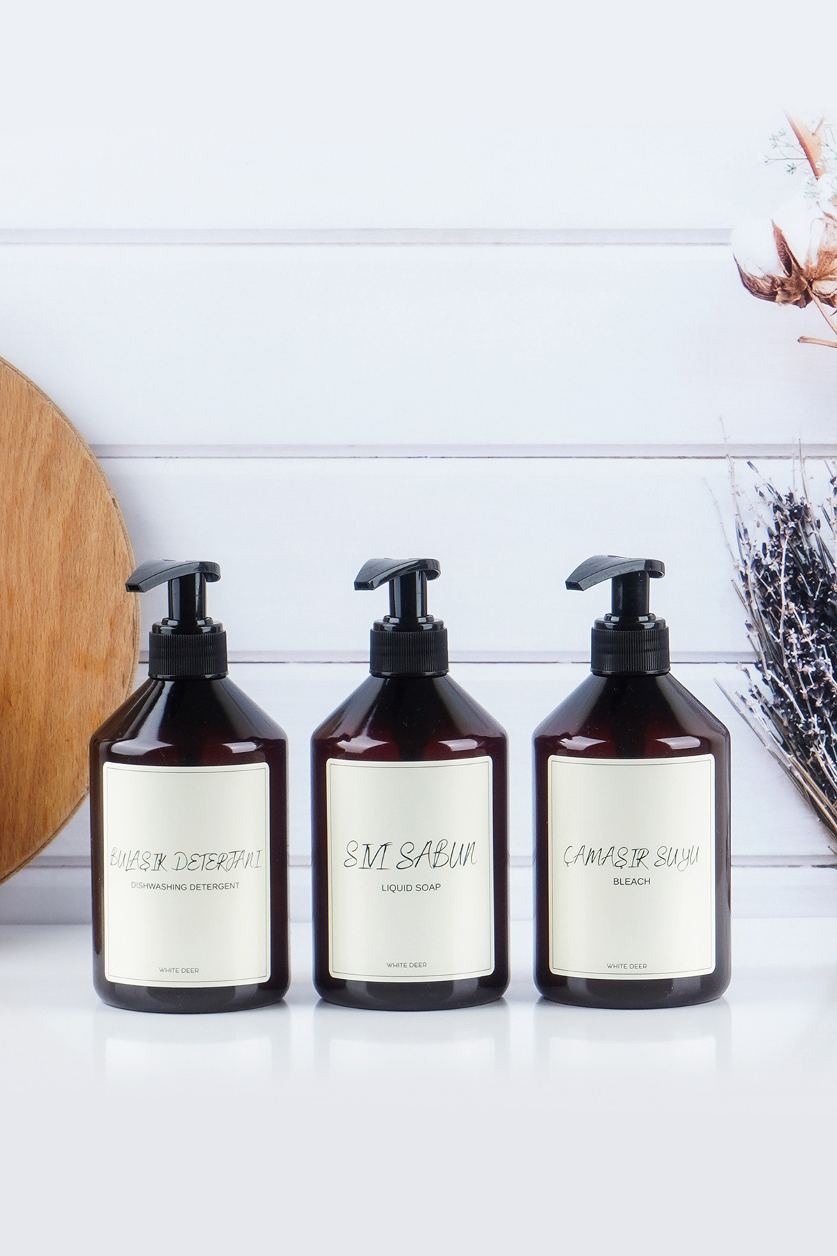 WHITE DEER Amber Düzenleyici 3'lü Set Bulaşık Deterjanı Sıvı Sabun ...