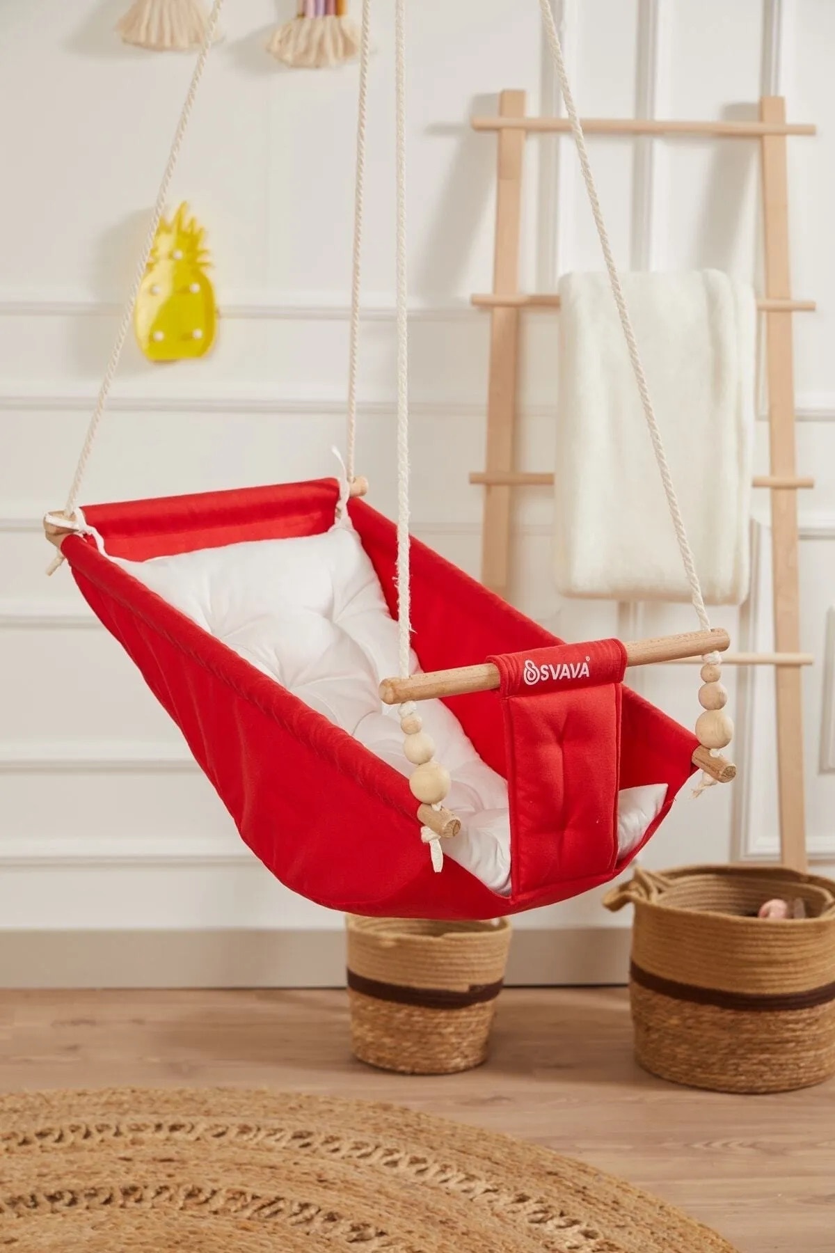 scoco Rüya Ahşap Bebek Hamak %100 Pamuklu Ev Tipi Tavan SalıncakFiyatı ...