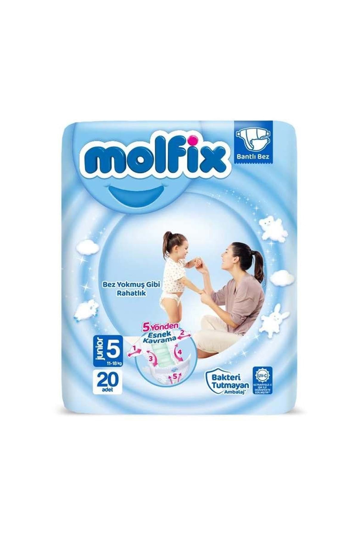 Molfix Çocuk Bezi 3d No:5 Junior 20'li Paket 11-18 Kg Fiyatı, Yorumları ...
