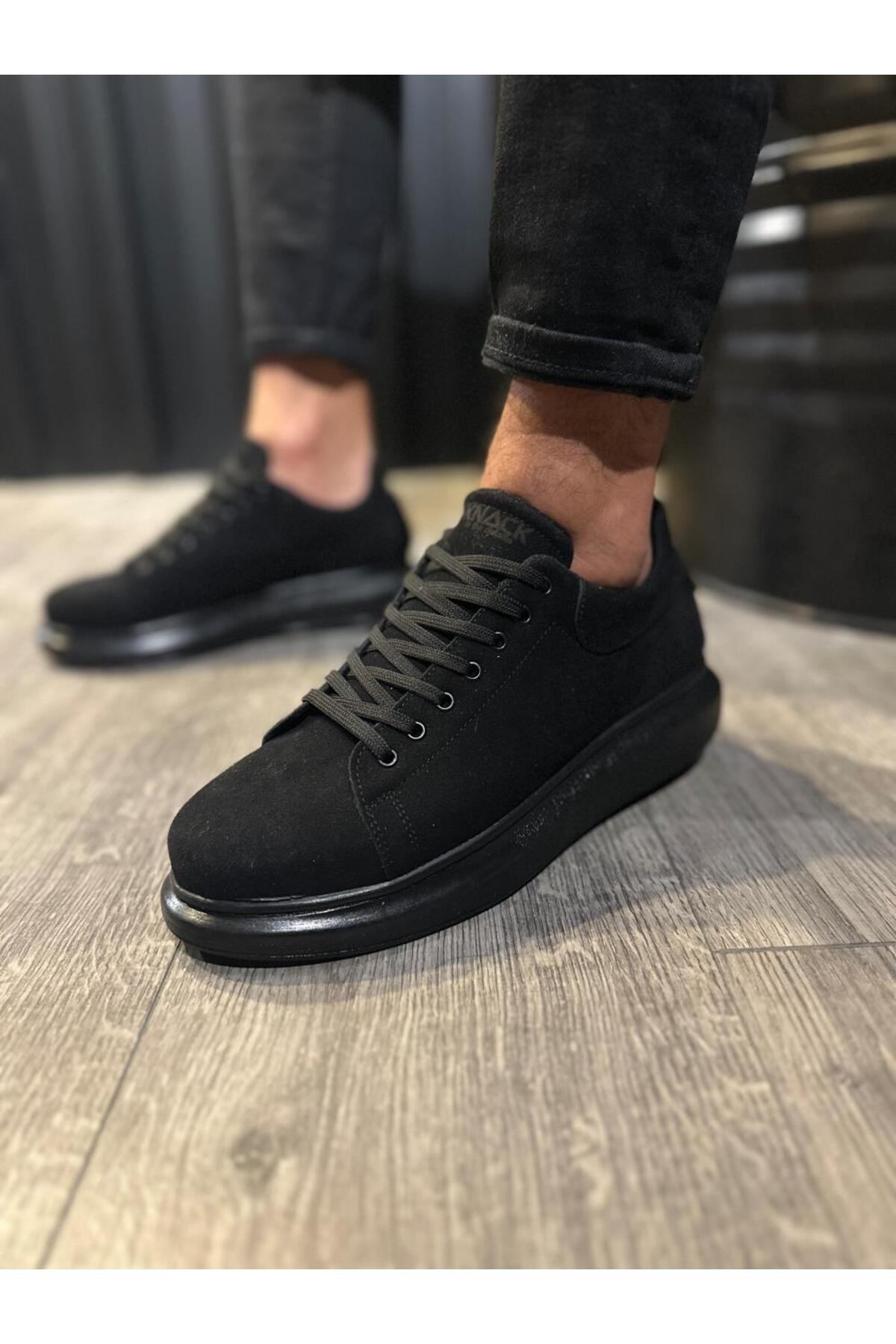 Joy Man J044 Bağcıklı Ortopedik Taban Erkek Günlük Süet Sneaker Spor Ayakkabı ST Siyah Fiyatı ...