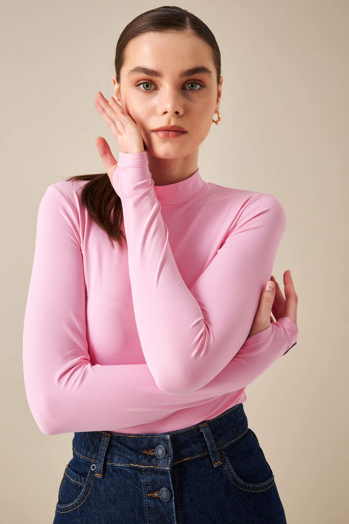 Bipantolon Kadın Toz Pembe Soft Touch Basic Parmak Detaylı Body Fiyatı ...
