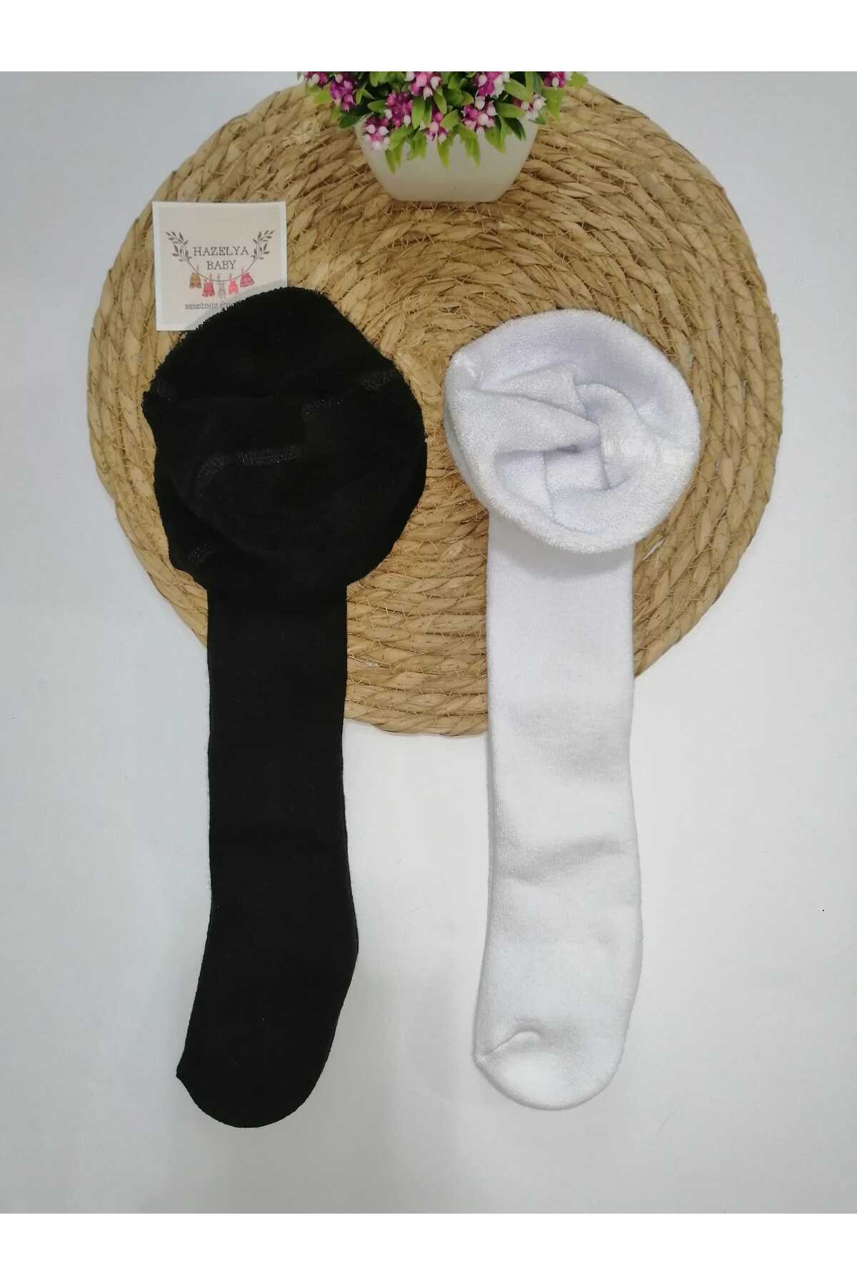 HAZELYA BABY Külotlu Çorap İki Adet Bebek Çocuk Yıkanmış Havlu Termal ...