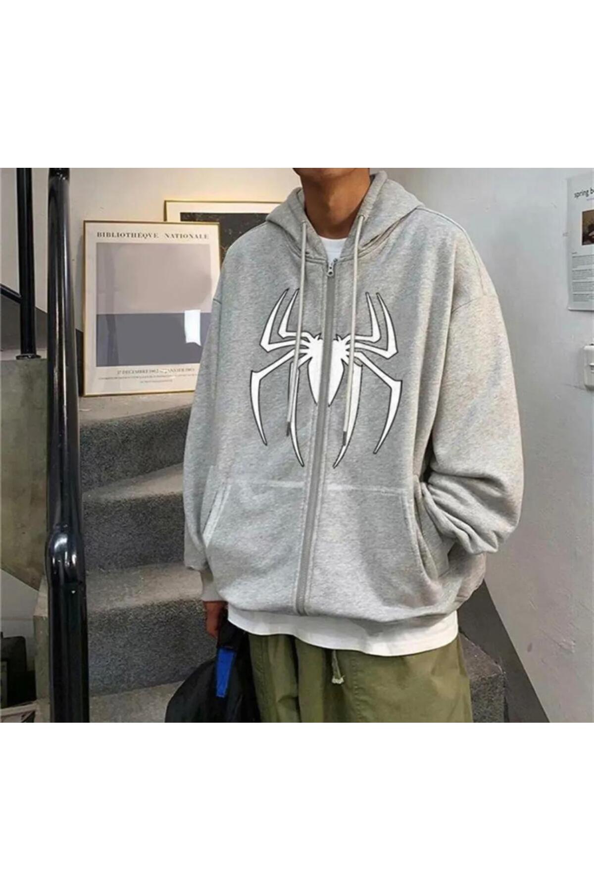 BROOD's Gothic Spider-man Örümcek Baskılı Oversize Unisex Streetwear ...