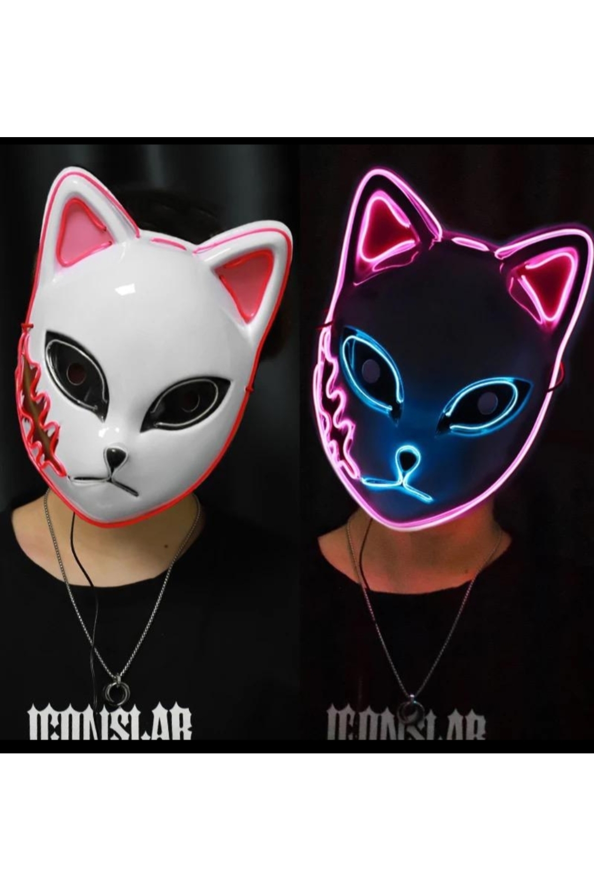 TEEMOOD PIRATE PARROT Demon Slayer Naruto Işıklı Maske Tanjiro Anime ...