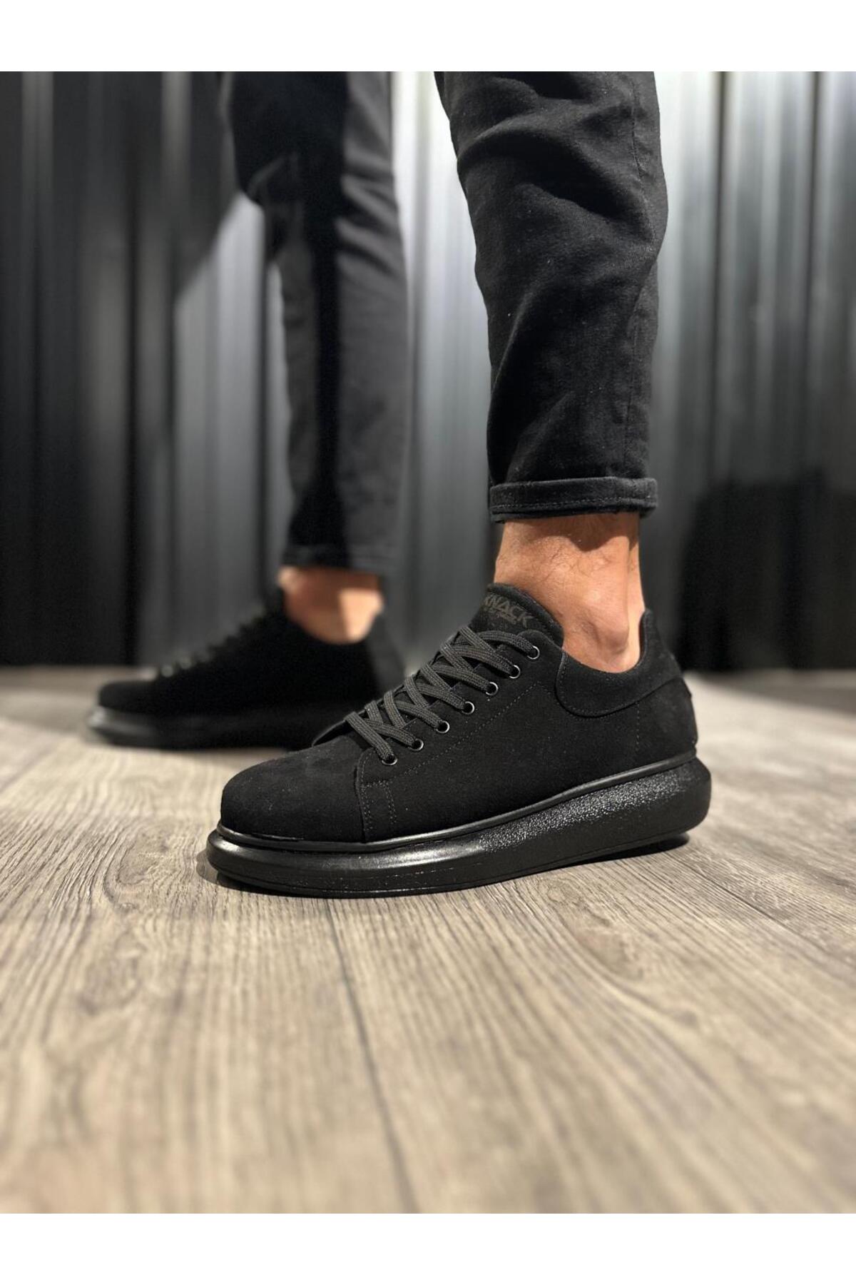 Joy Man J044 Bağcıklı Ortopedik Taban Erkek Günlük Süet Sneaker Spor Ayakkabı ST Siyah Fiyatı ...