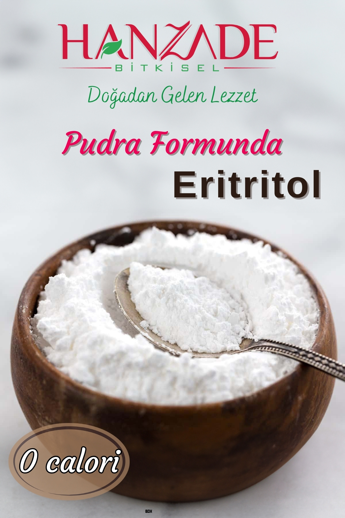 Hanzade Bitkisel Eritritol Pudra Form Doğal Toz Tatlandırıcı 1 Kg Sıfır