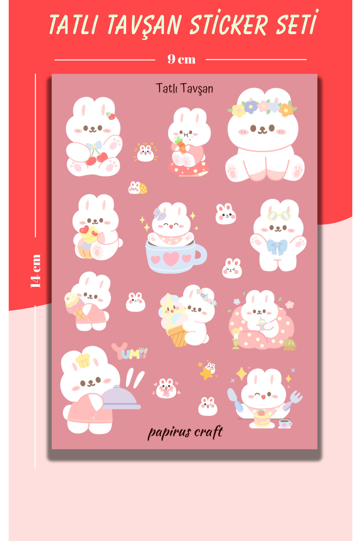 Craft PAPİRUS CRAFT TATLI AYICIK STİCKER , ÇIKARTMA , ETİKET SETİ ...