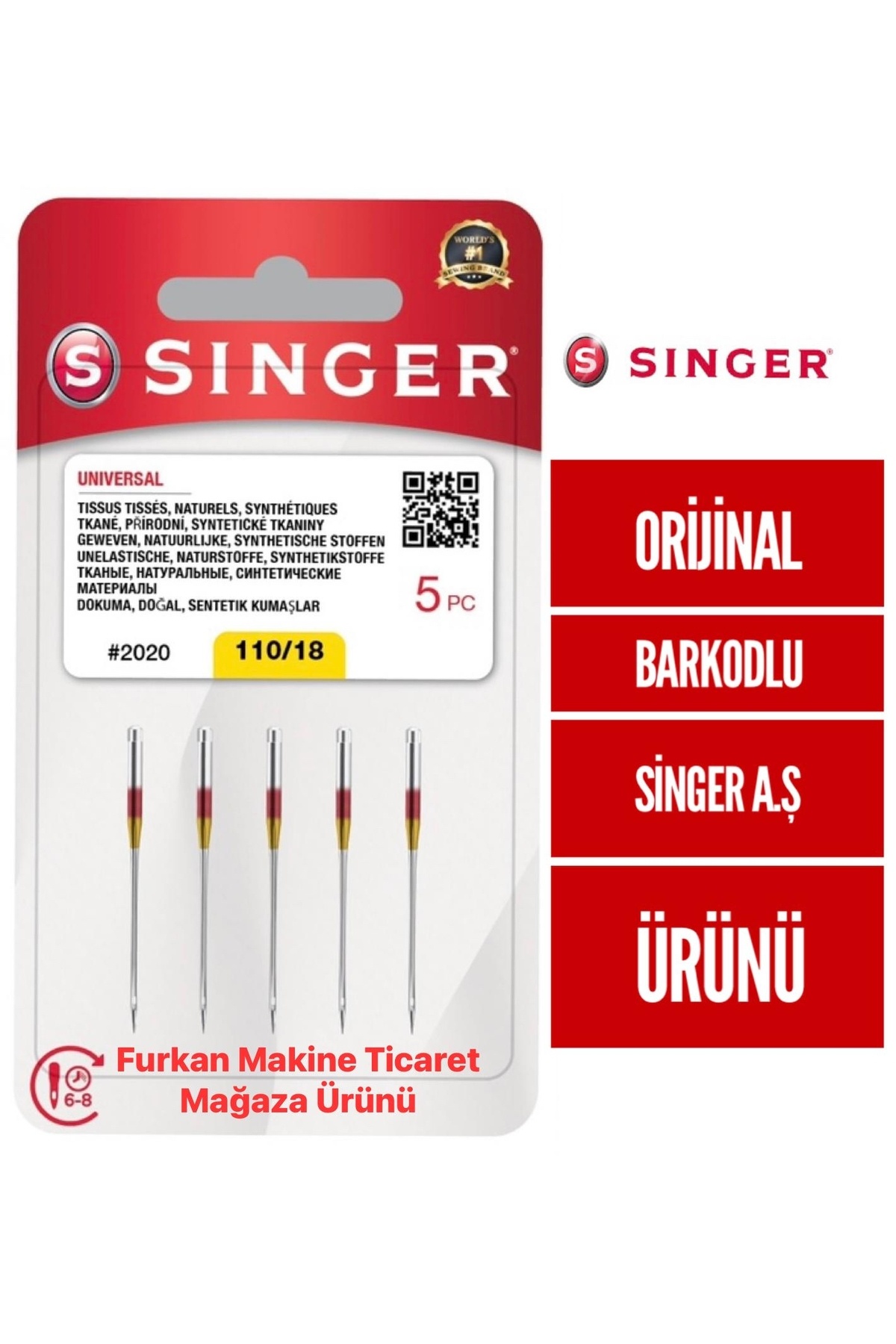 SINGER Singer Ev Tipi Dikiş Makine İğnesi 18 Numara Fiyatı, Yorumları ...