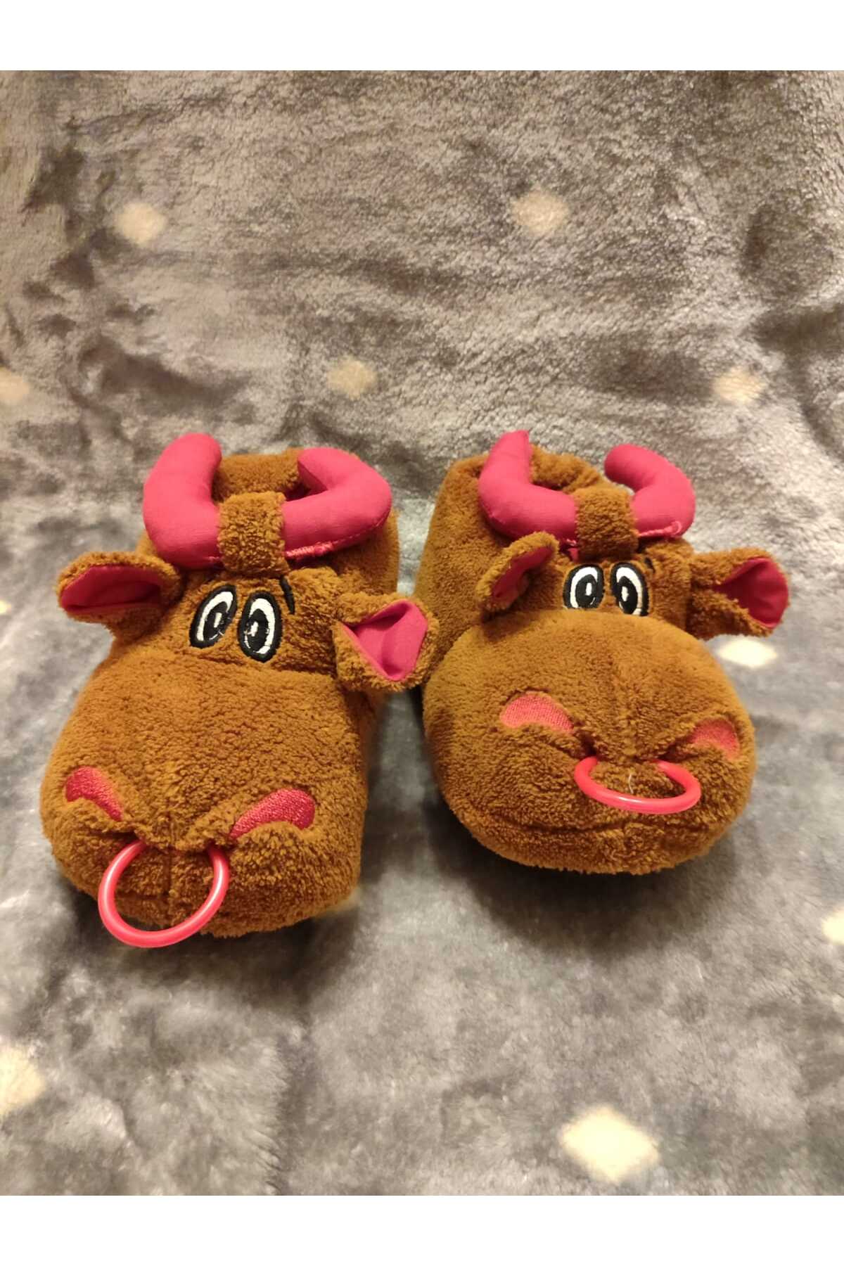 Larabell Hediyelik Sevimli Boğa Tarçın Peluş Ev Pandufu Boynuz Ve Hızma ...