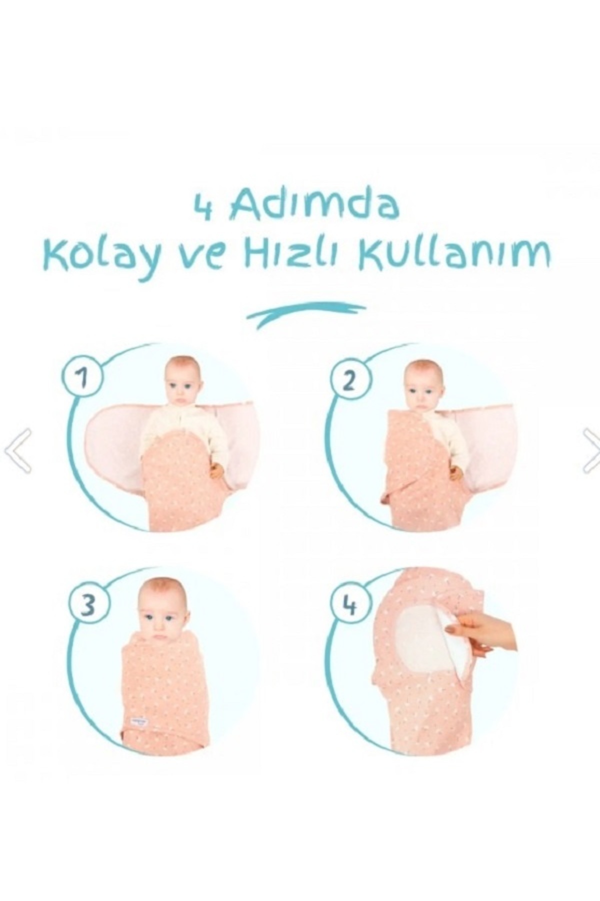 Ferdys 0-4 ay Premium Bebek Kundak, Pamuklu Bebek Kundağı, Desenli ...
