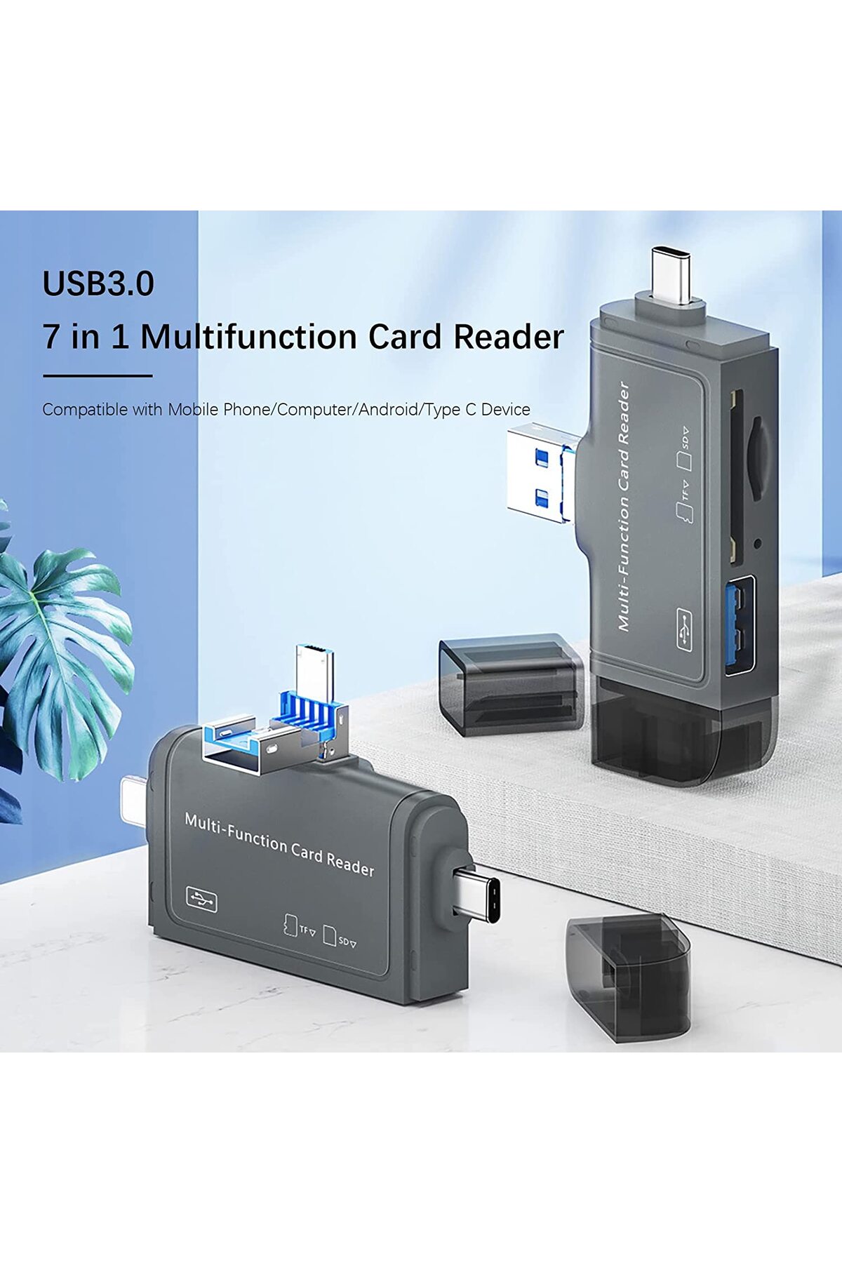 Coverzone Usb Ligtning iPhone - iPad Uyumlu ve Type-c Girişli Kart ...